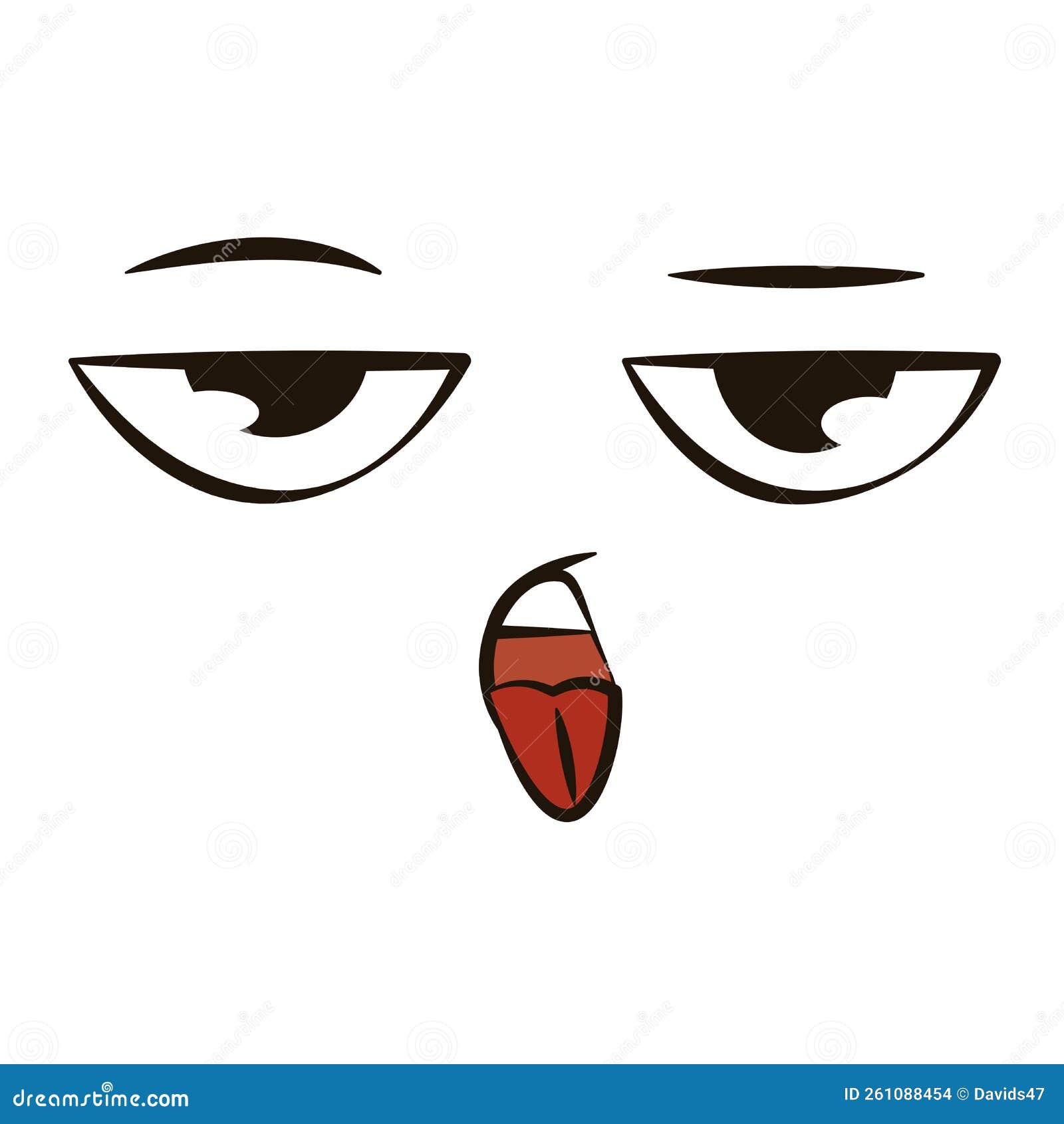 White Flat Serious Face Expression Avatar Vector Stock Vector ...