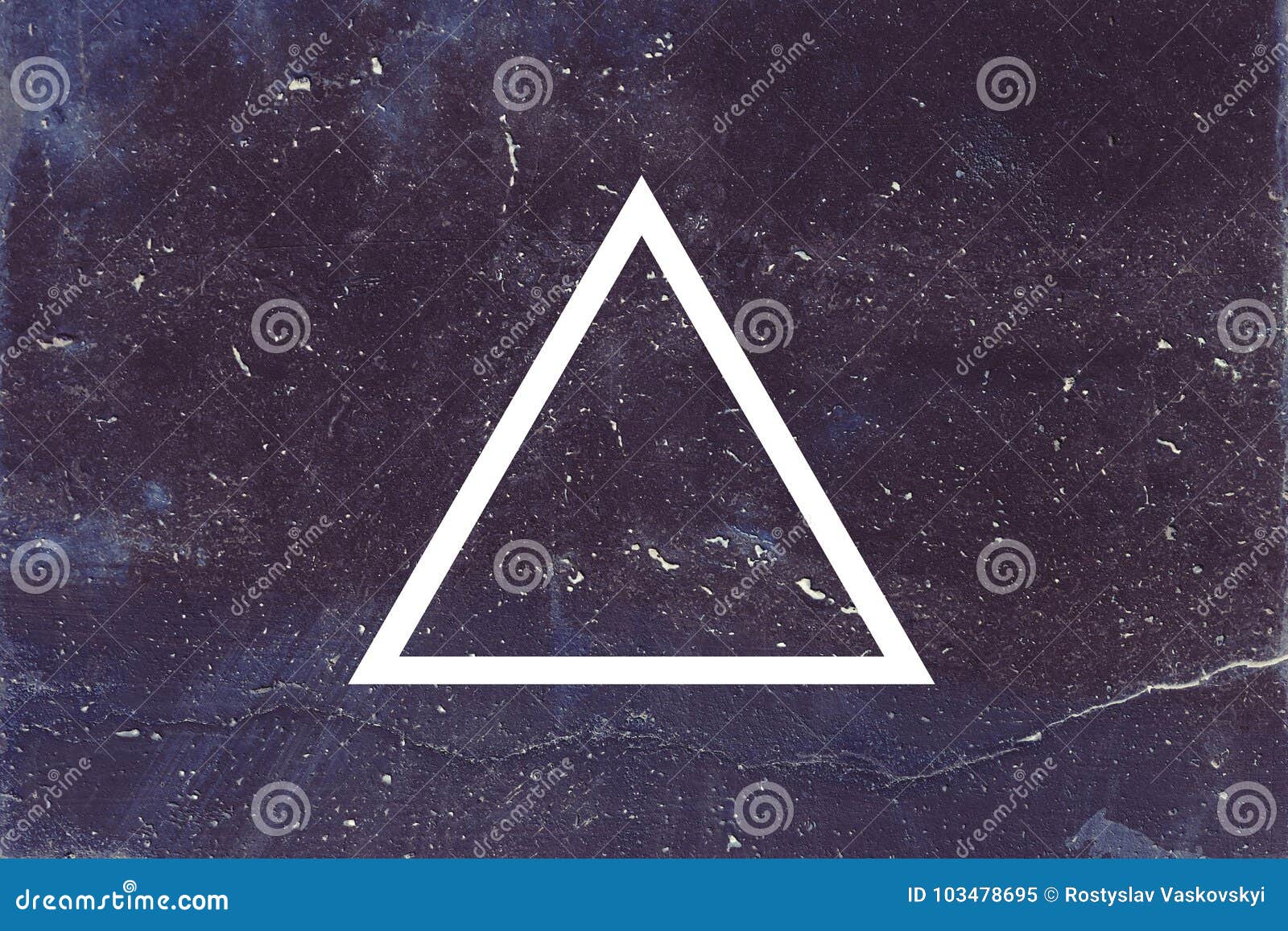 White Triangle on Dark Background Stock Image - Image of cement, idea ...