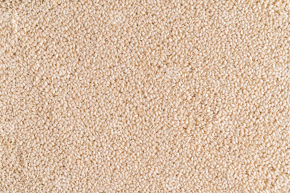 White Flax Seeds Background, Flat Lay Stock Photo - Image of healthy ...