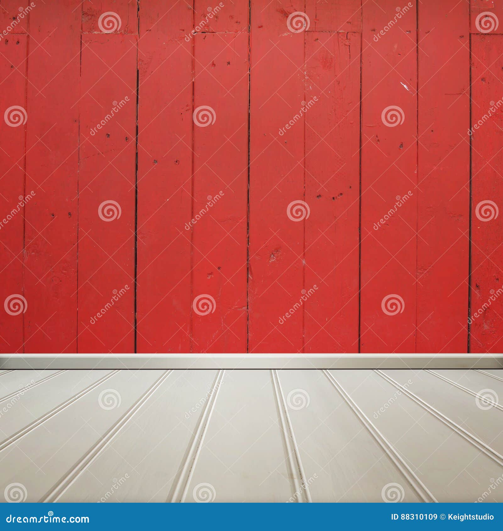White Floor with Red Wall Wooden Stock Image - Image of grunge, striped ...
