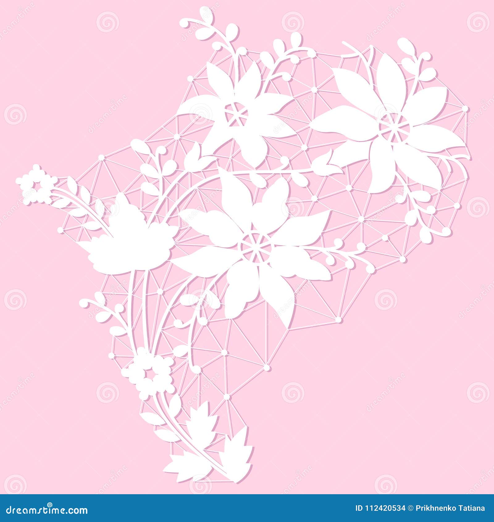 Floral lace pattern stock vector. Illustration of graphic - 112420534