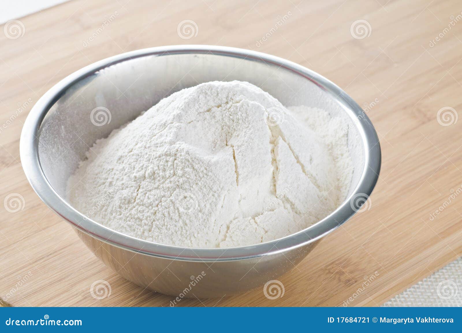 White flour in bowl stock image. Image of stilllife, bakery - 17684721