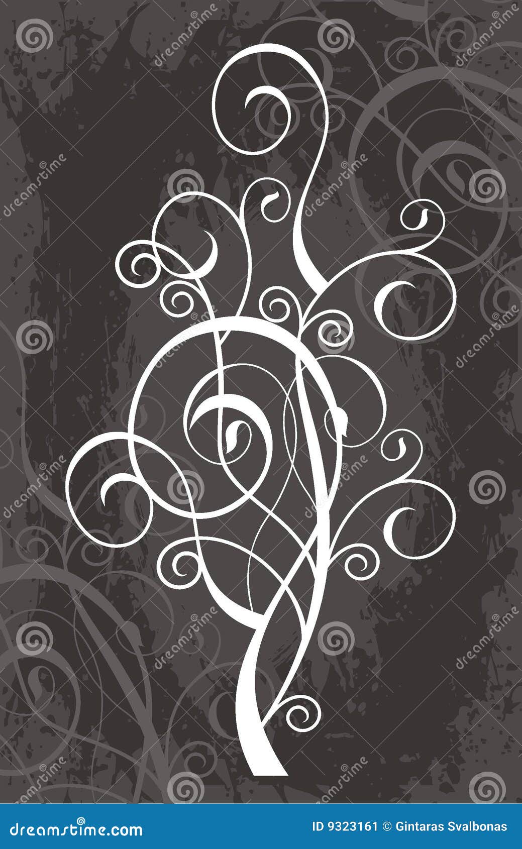 White Flourish Design Cartoon Vector | CartoonDealer.com #9323161