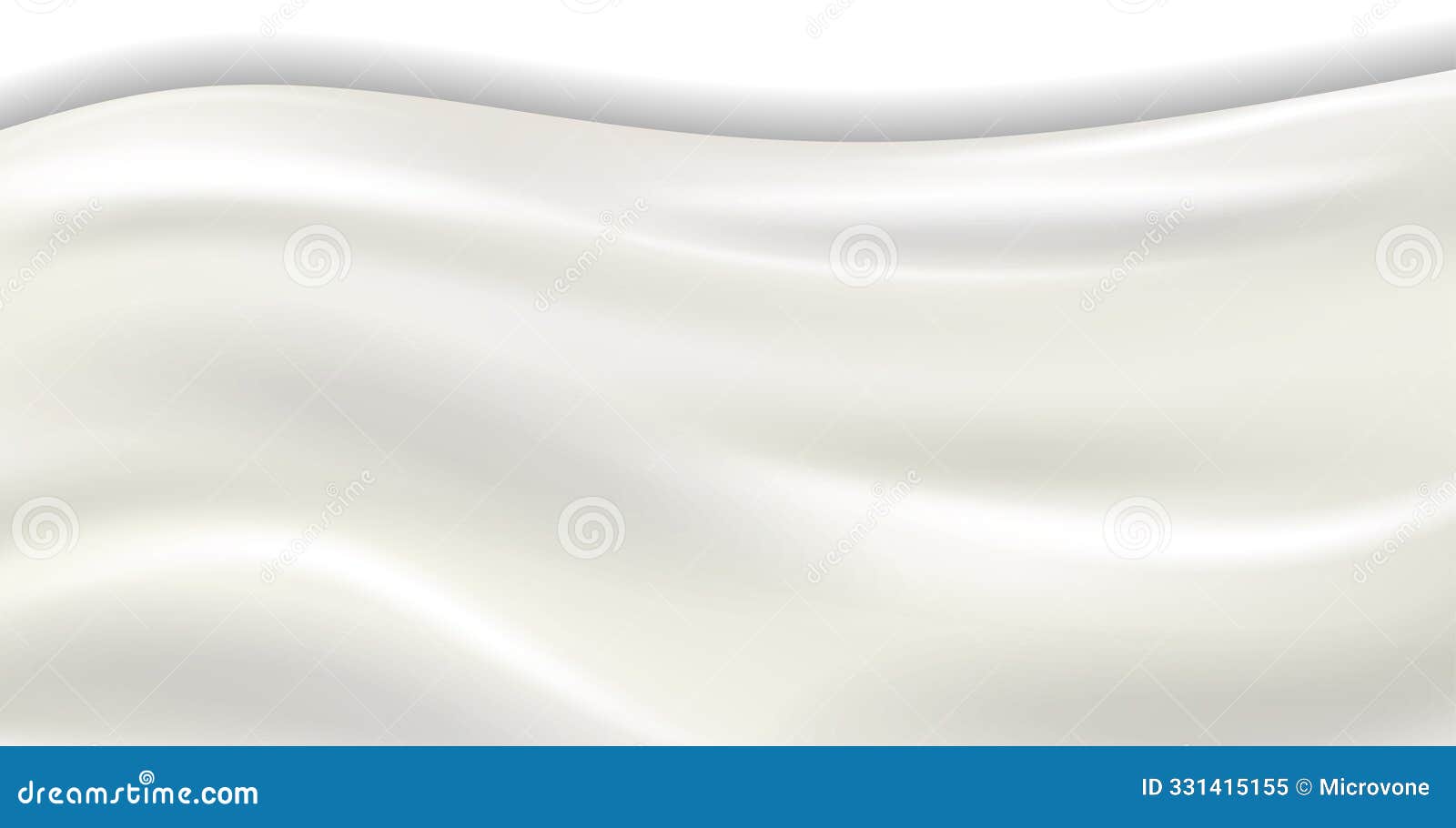 White Flow. Realistic Liquid Cream or Dairy Yogurt Stock Illustration ...