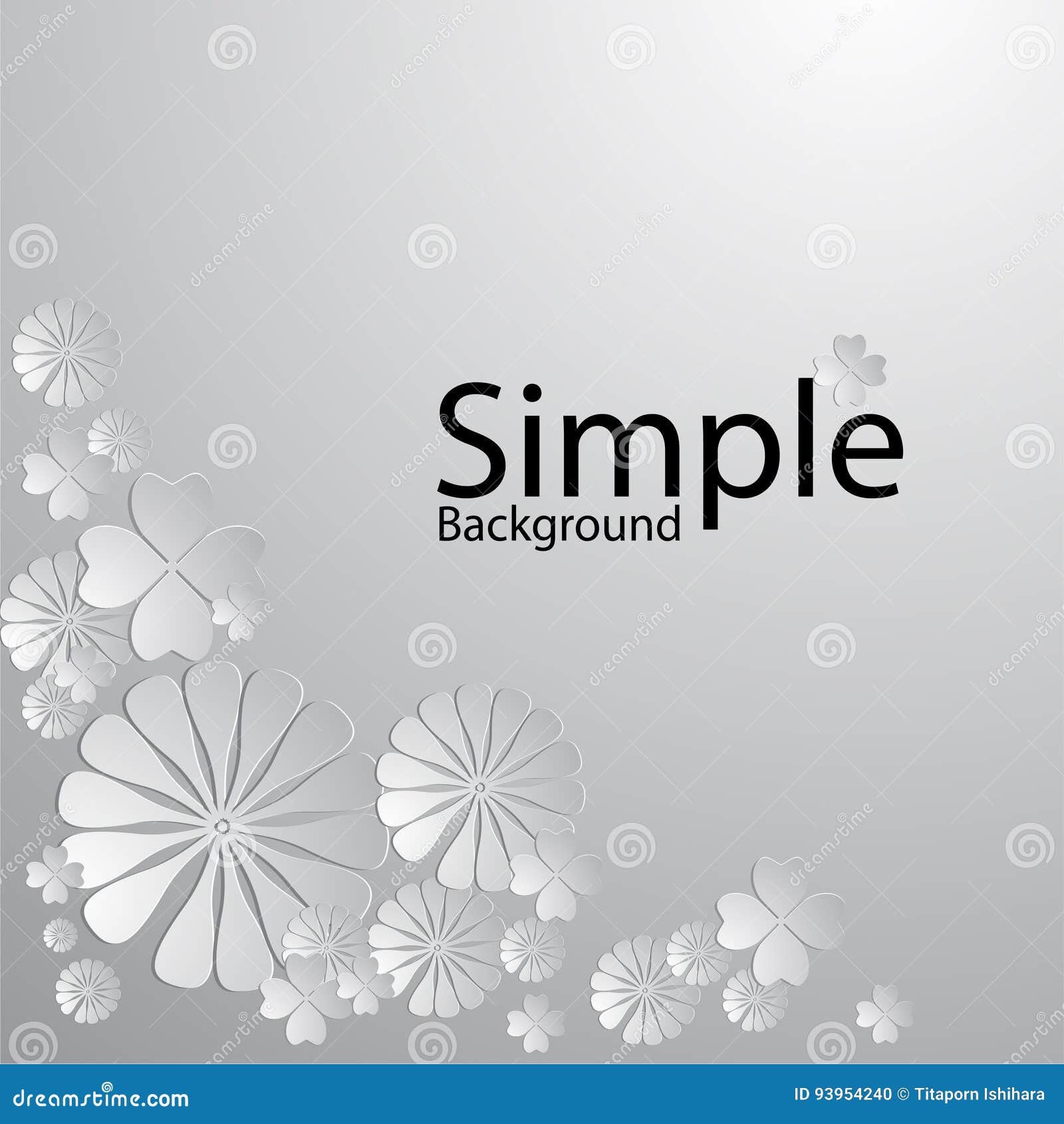 White Flower Background Vector Stock Vector - Illustration of nature ...