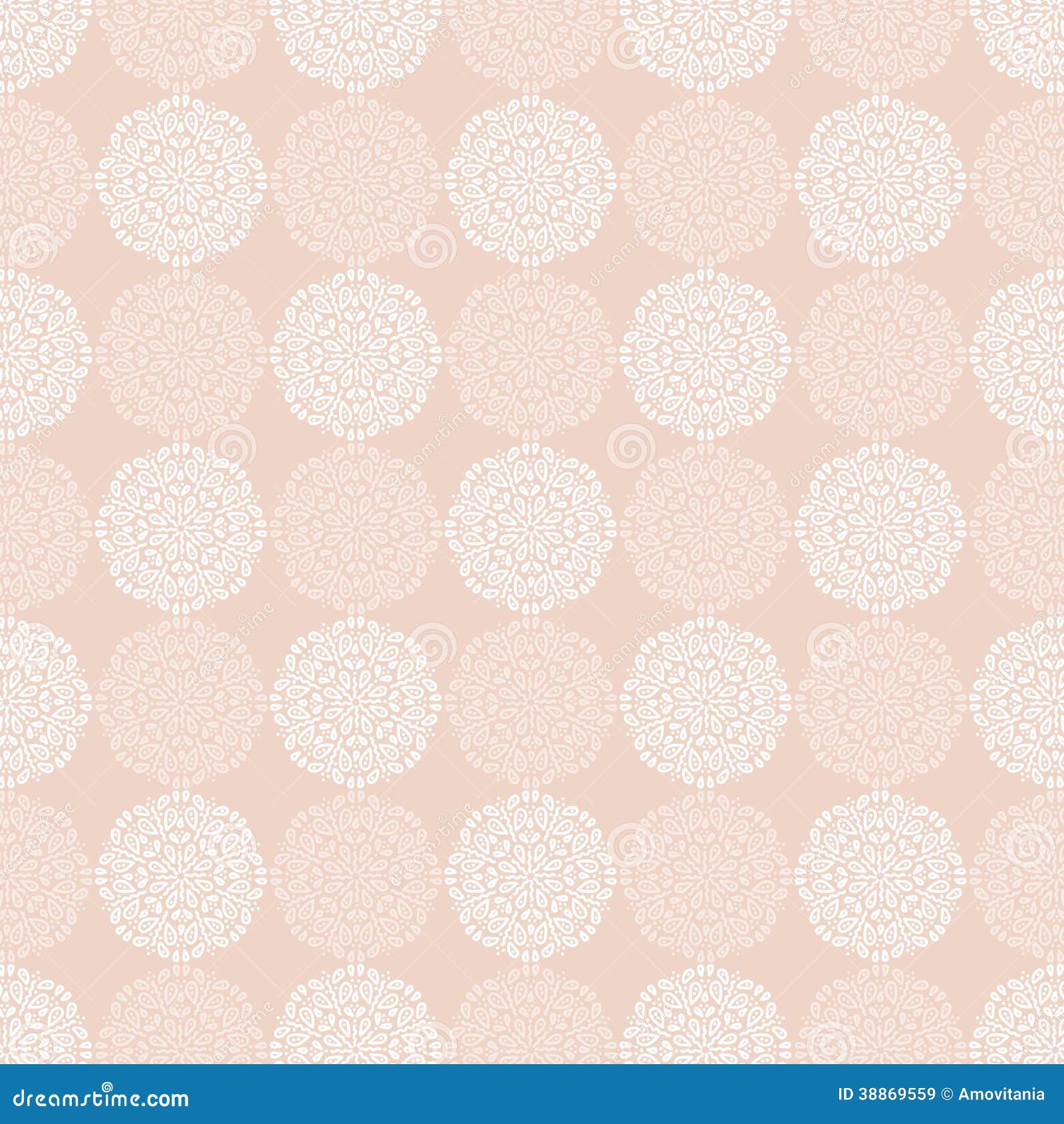 White Flower Pattern on Beige Background Stock Vector - Illustration of ...