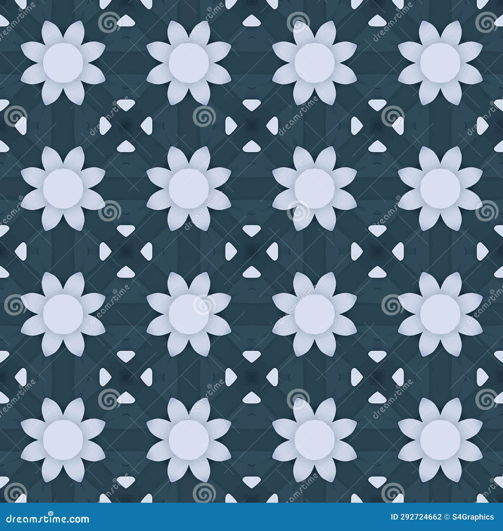 White Vintage Flower Pattern Wallpaper Stock Illustration ...