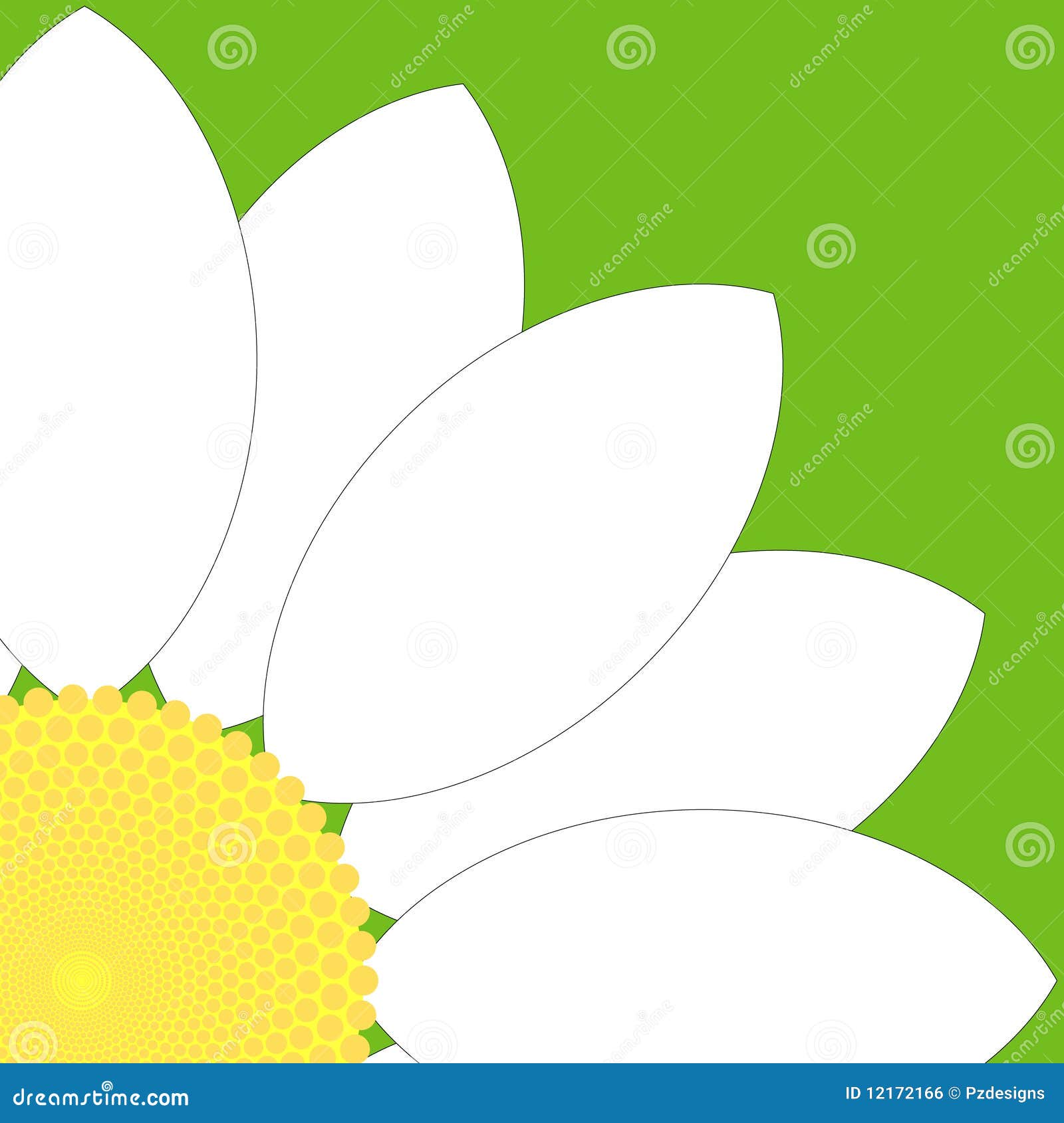 White Flower Quarter stock vector. Illustration of white - 12172166