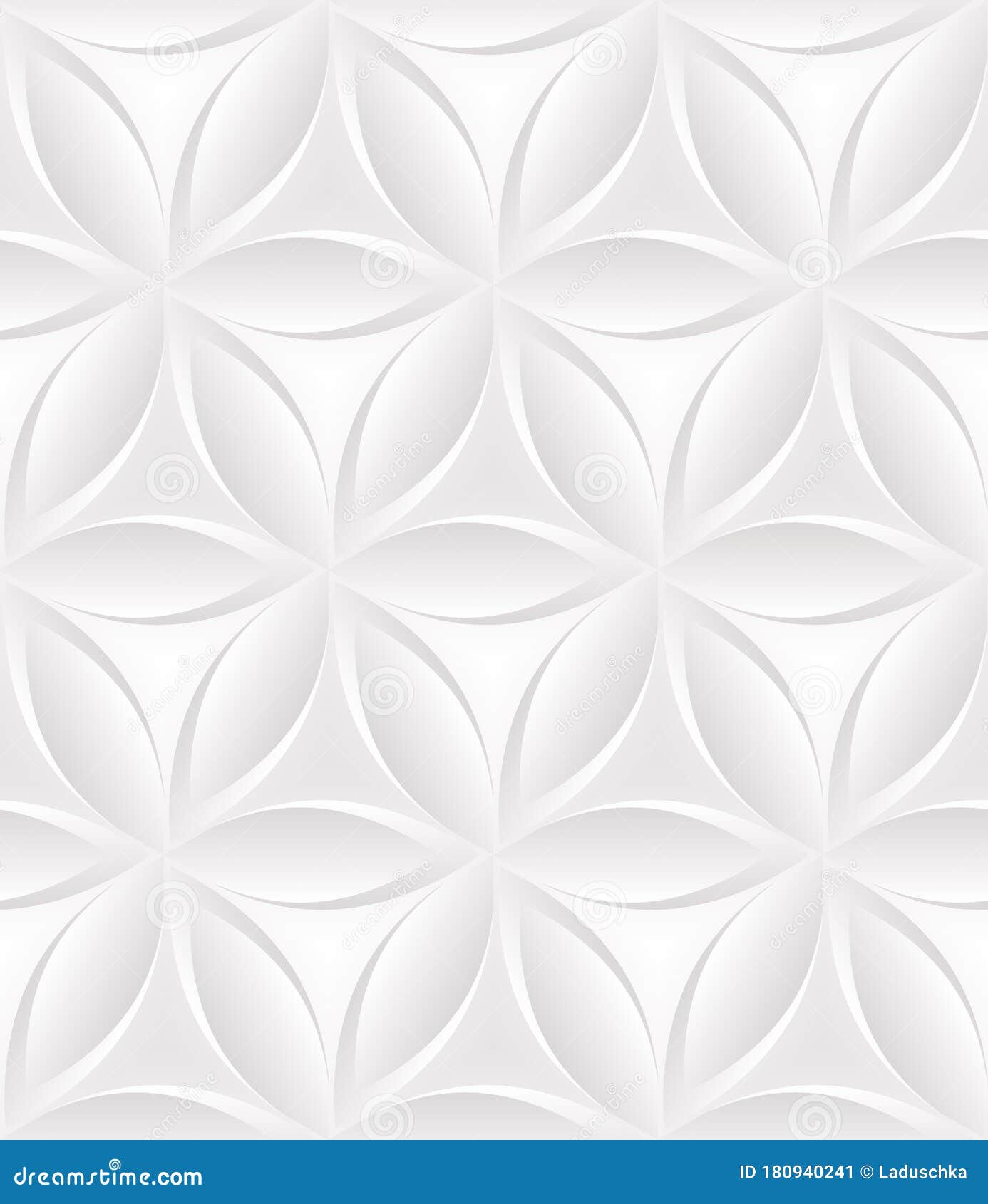 White Flower Seamless Pattern. Repeating Abstract Light Floral ...