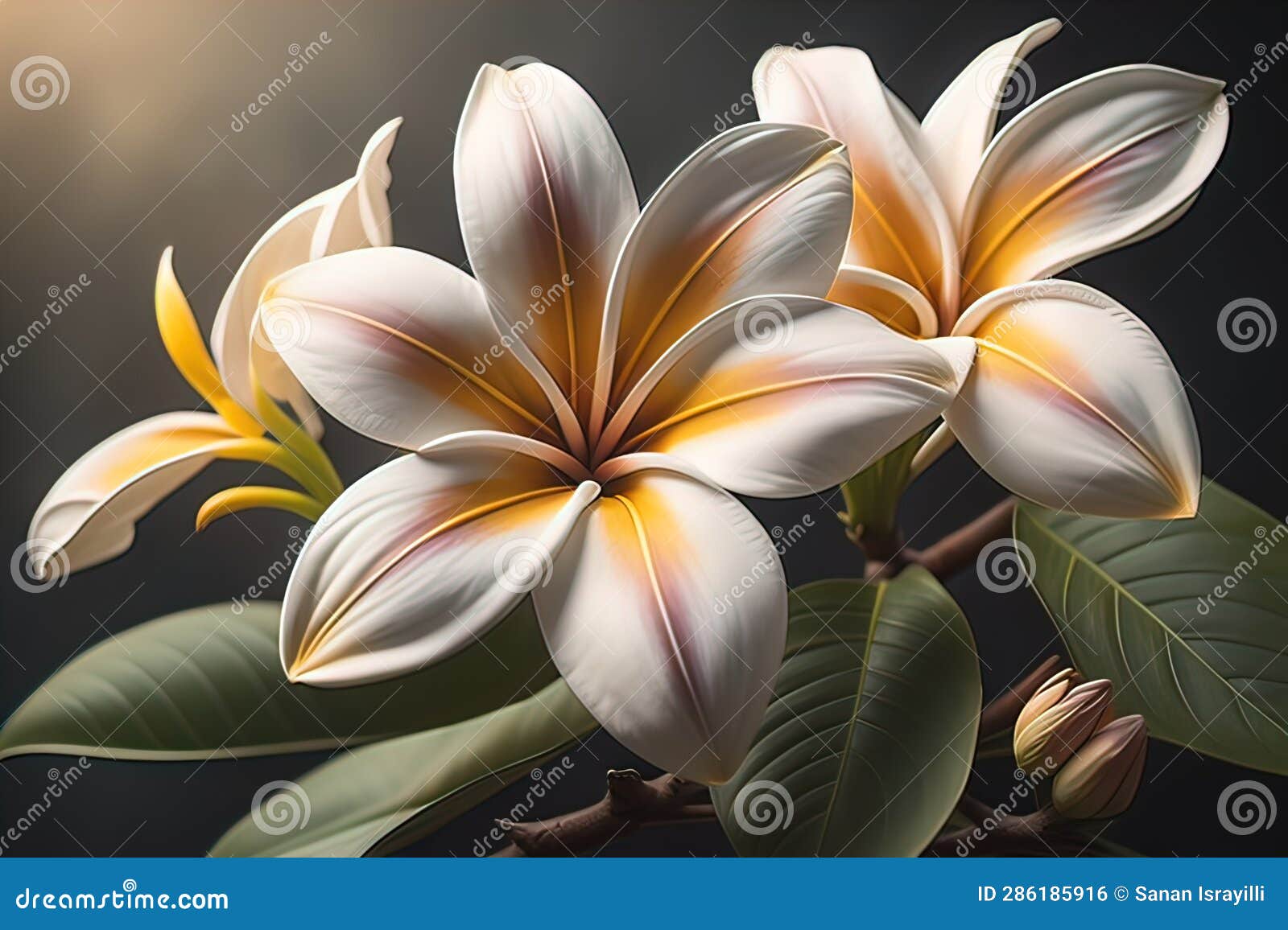 White Flower on a Solid Color Background. Ai Generative Stock ...