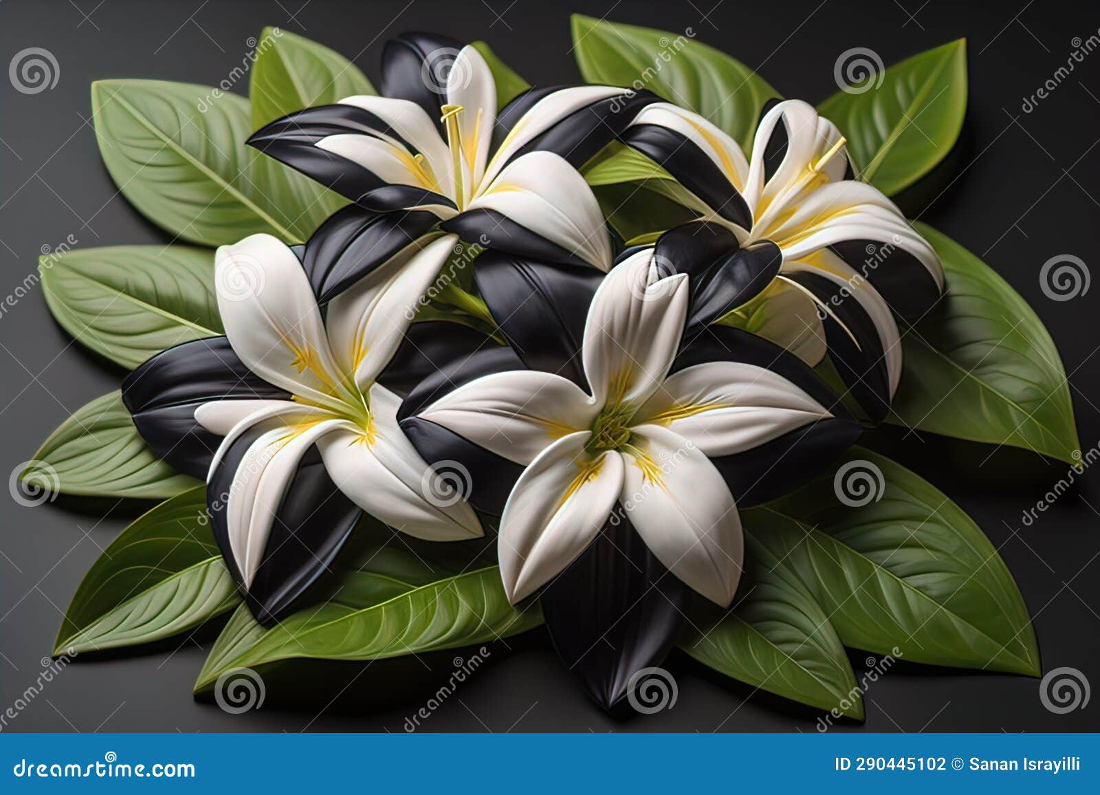 White Flower on a Solid Color Background. Ai Generative Stock Photo ...
