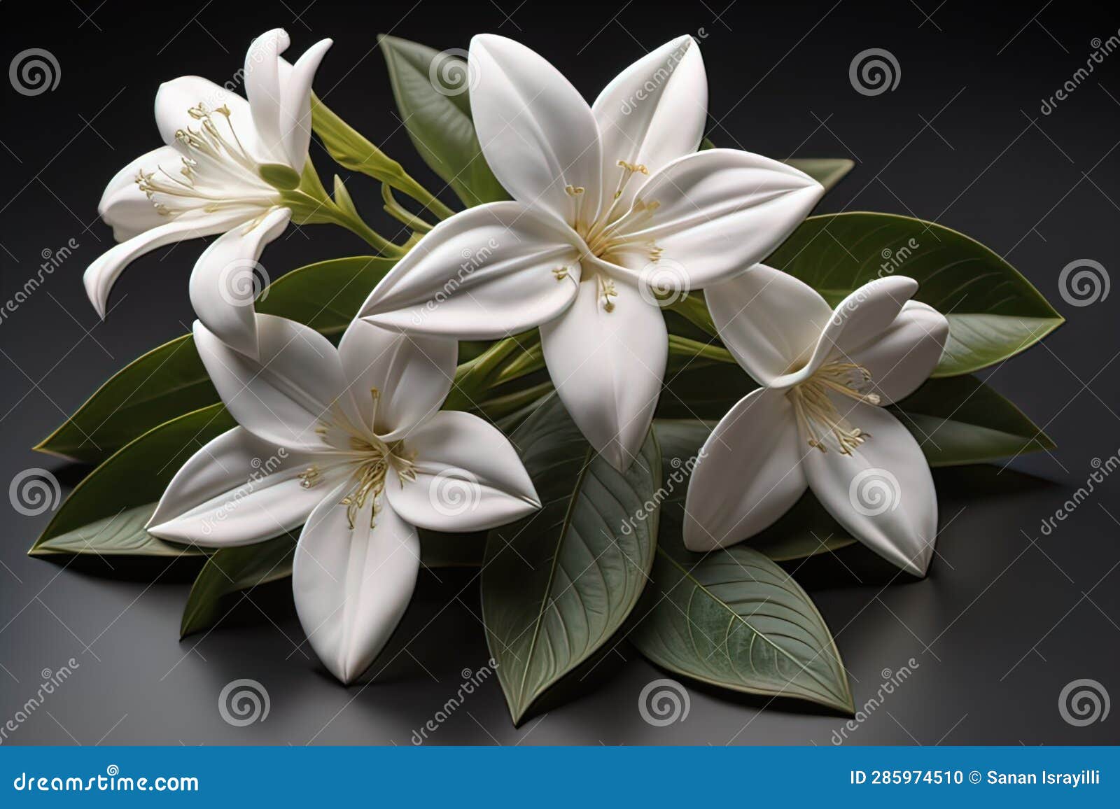 White Flower on a Solid Color Background. Ai Generative Stock Photo ...