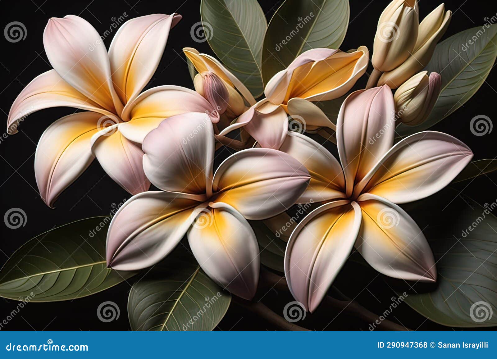 White Flower on a Solid Color Background. Ai Generative Stock Photo ...