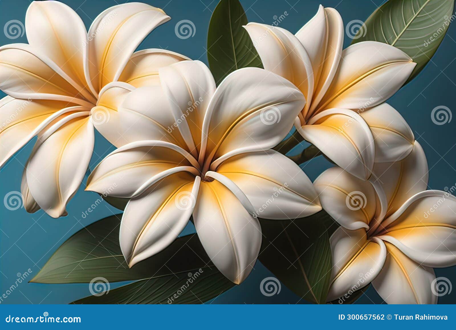 White Flower on a Solid Color Background. Ai Generative Stock ...