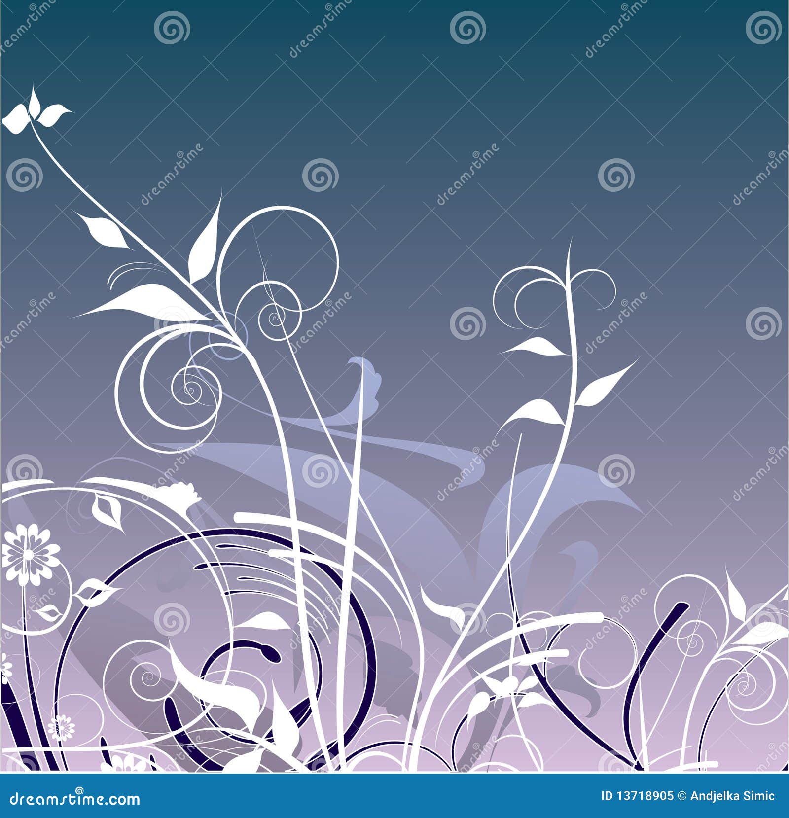 White Flowers Decorative Design Stock Vector - Illustration of elegance ...