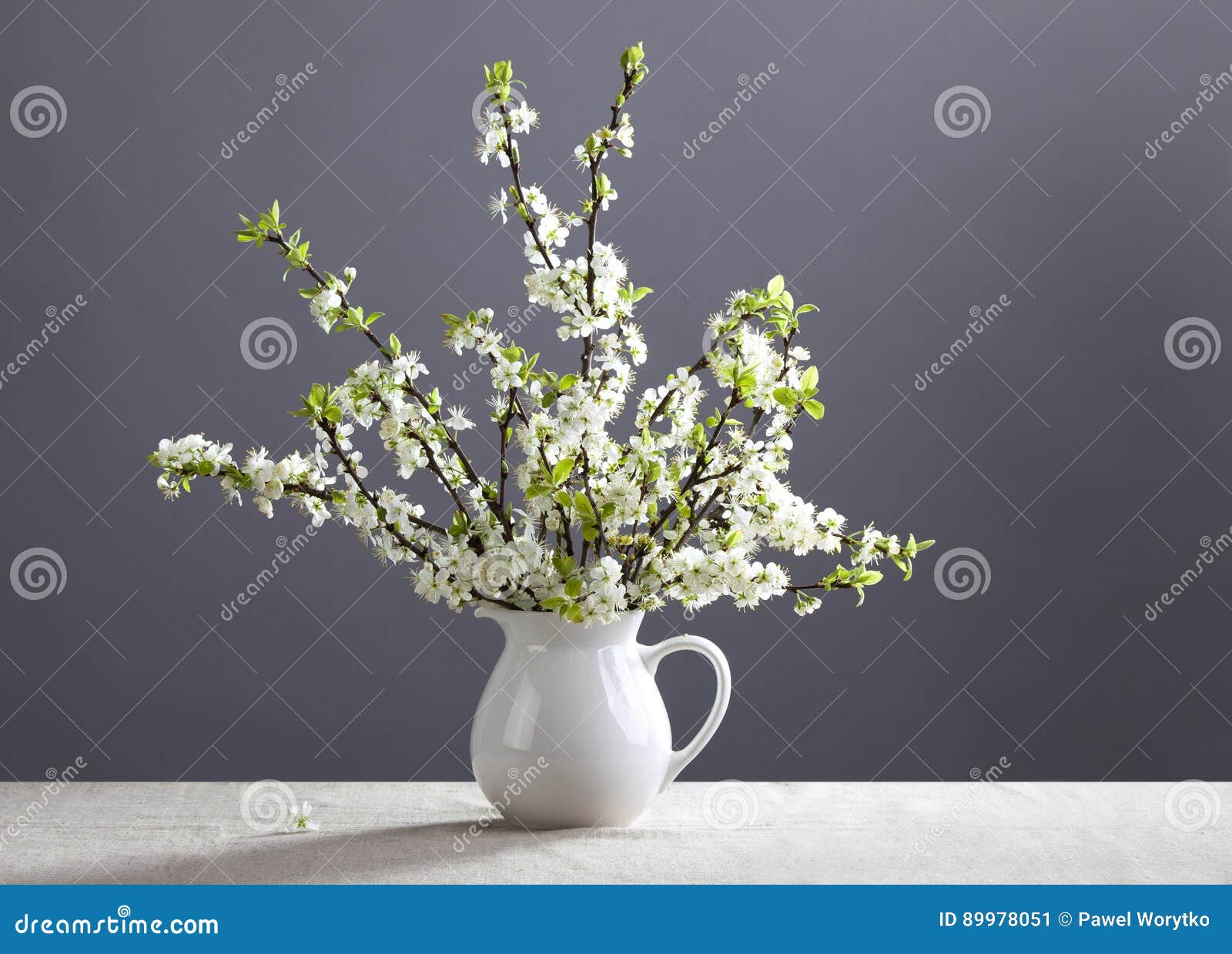 White flowers in the jug stock image. Image of beauty - 89978051