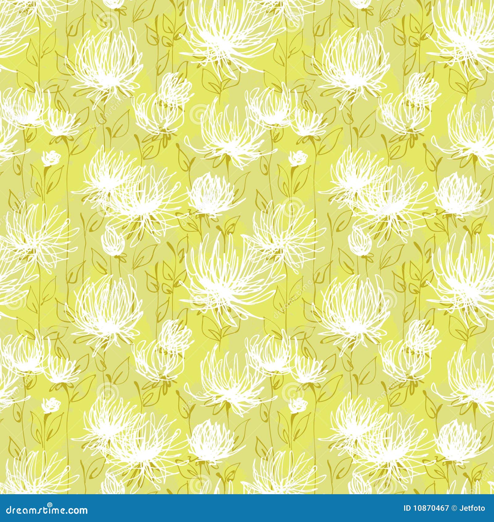 White flowers pattern stock vector. Illustration of gold - 10870467