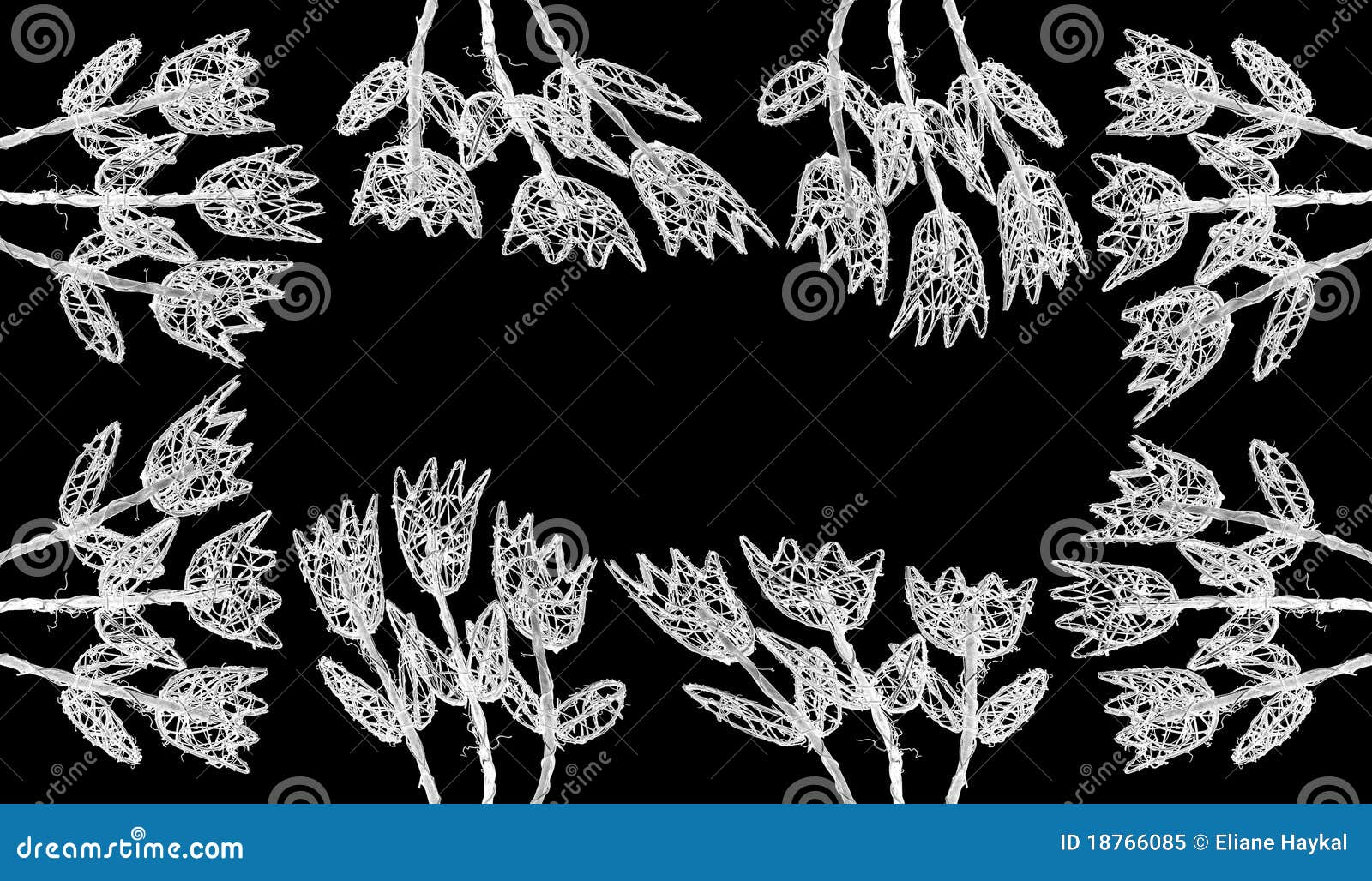 White Flowers Twirl Frame stock illustration. Illustration of white ...