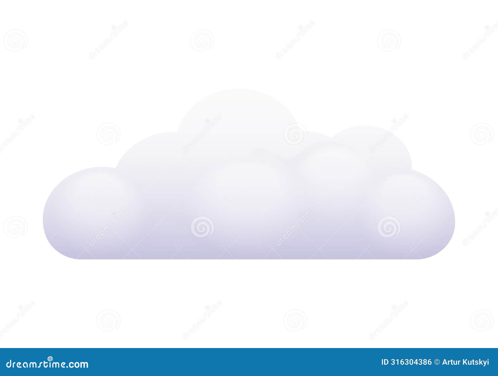 White Fluffy Cloud in Bubbles, Realistic Cloudy Weather Element Stock ...