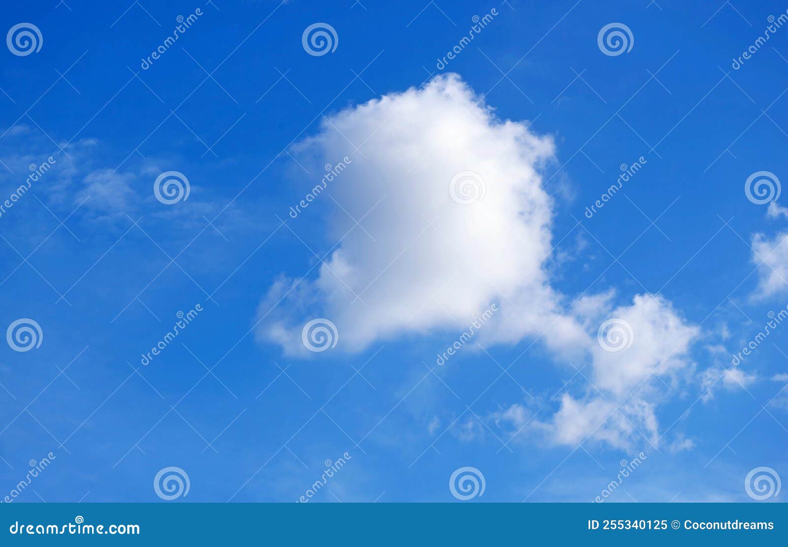 White Fluffy Clouds Floating on Blue Sky Stock Image - Image of ...
