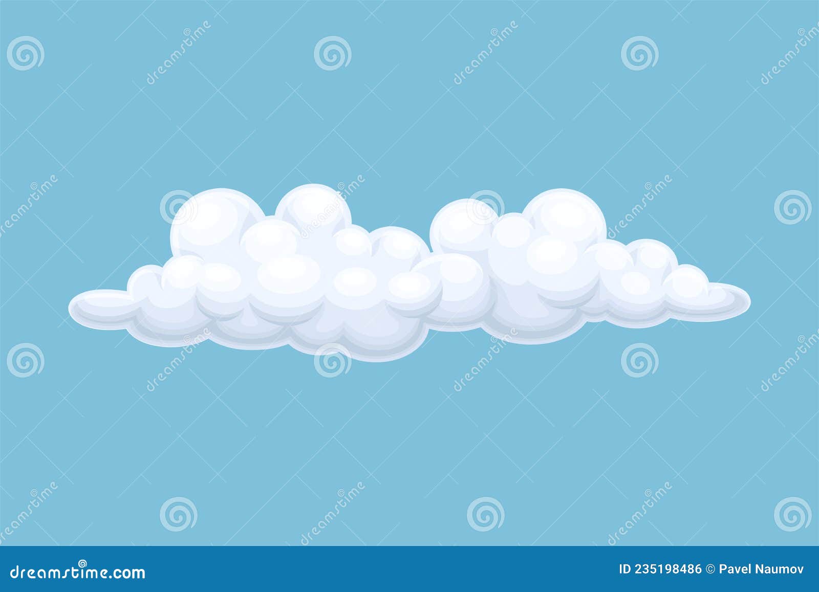 White Fluffy Cumulus Cloud. Database, Networking, Meteorology Element ...
