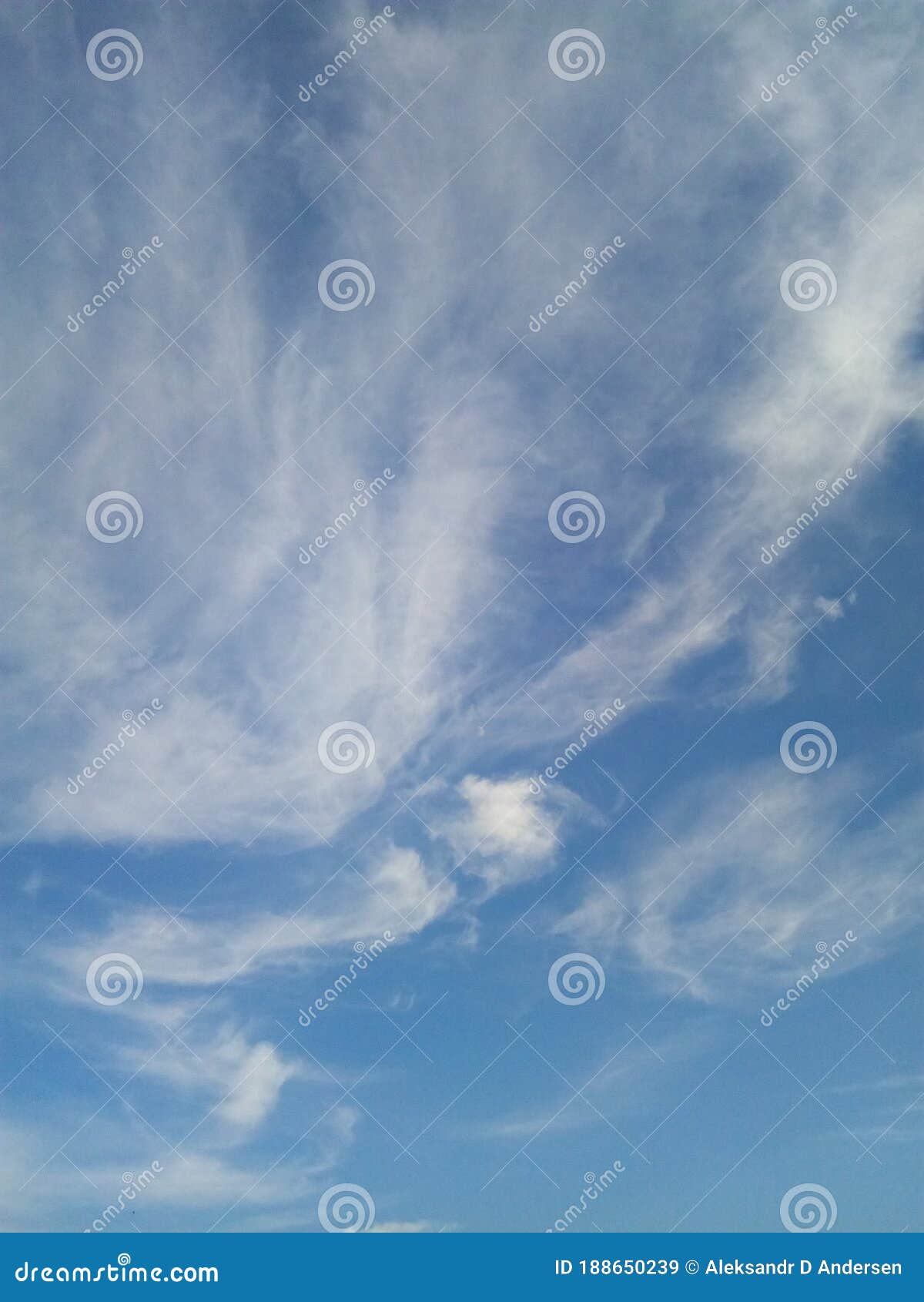 White Fluffy Light Clouds in the Blue Sky Stock Image - Image of plain ...