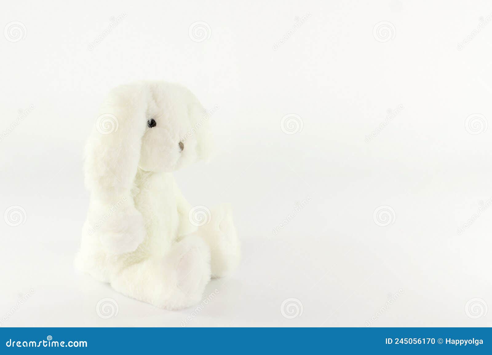 White Fluffy Rabbit Toy, Stuffed Bunny Stock Photo - Image of soft ...