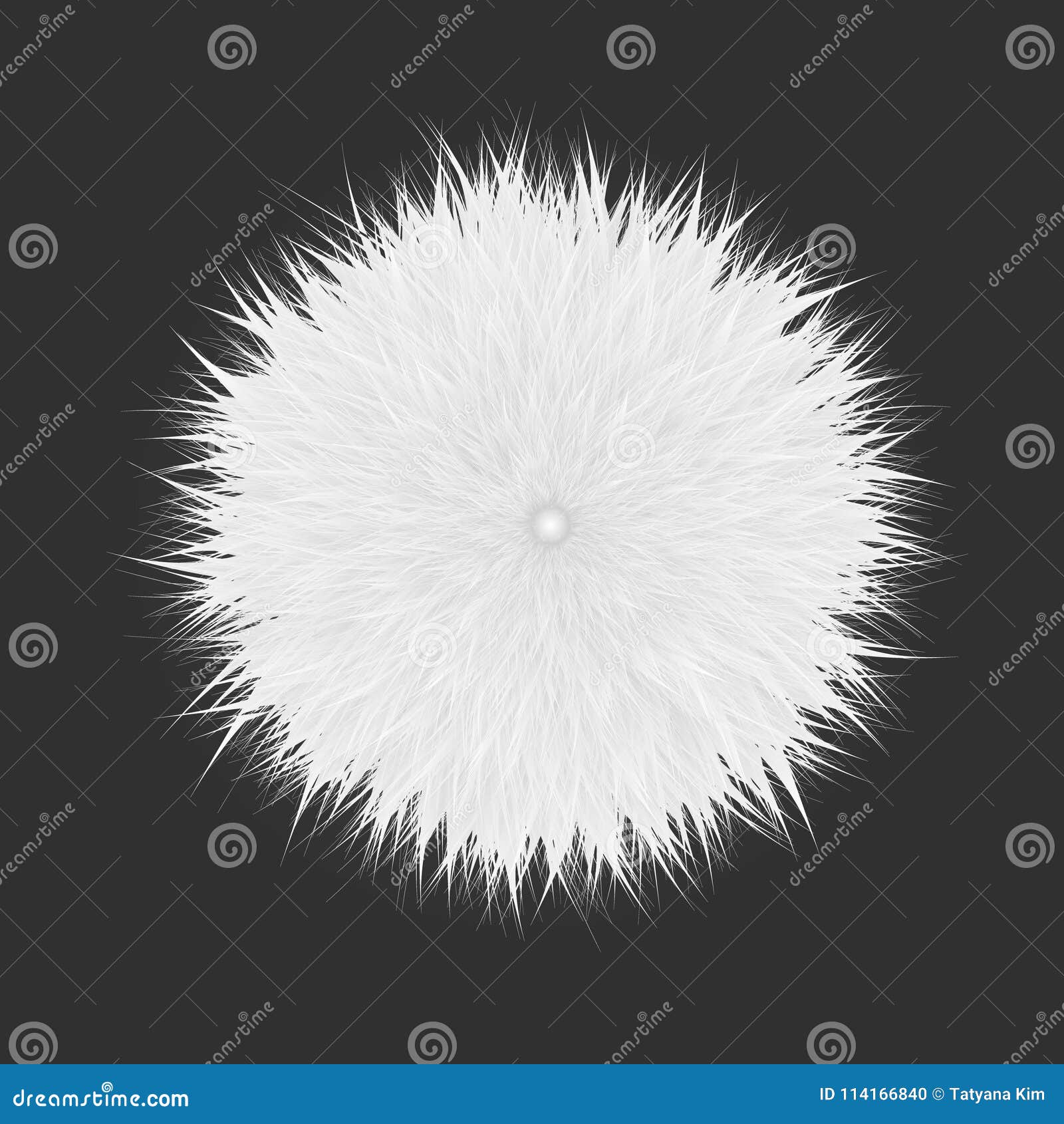 White Fluffy Shaggy Ball. Vector Stock Illustration - Illustration of ...