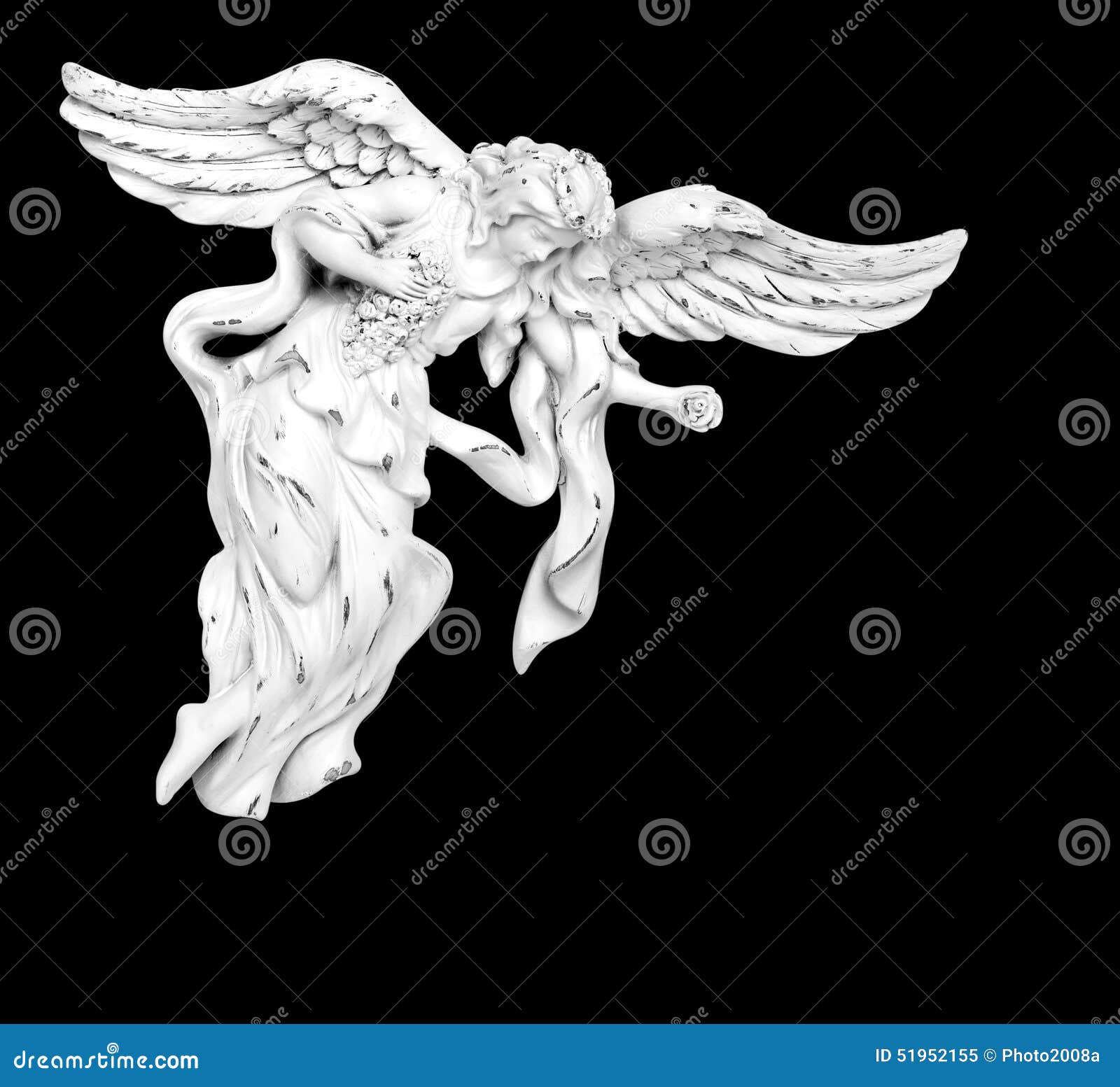 White Flying Angel stock image. Image of decorate, outdoor - 51952155