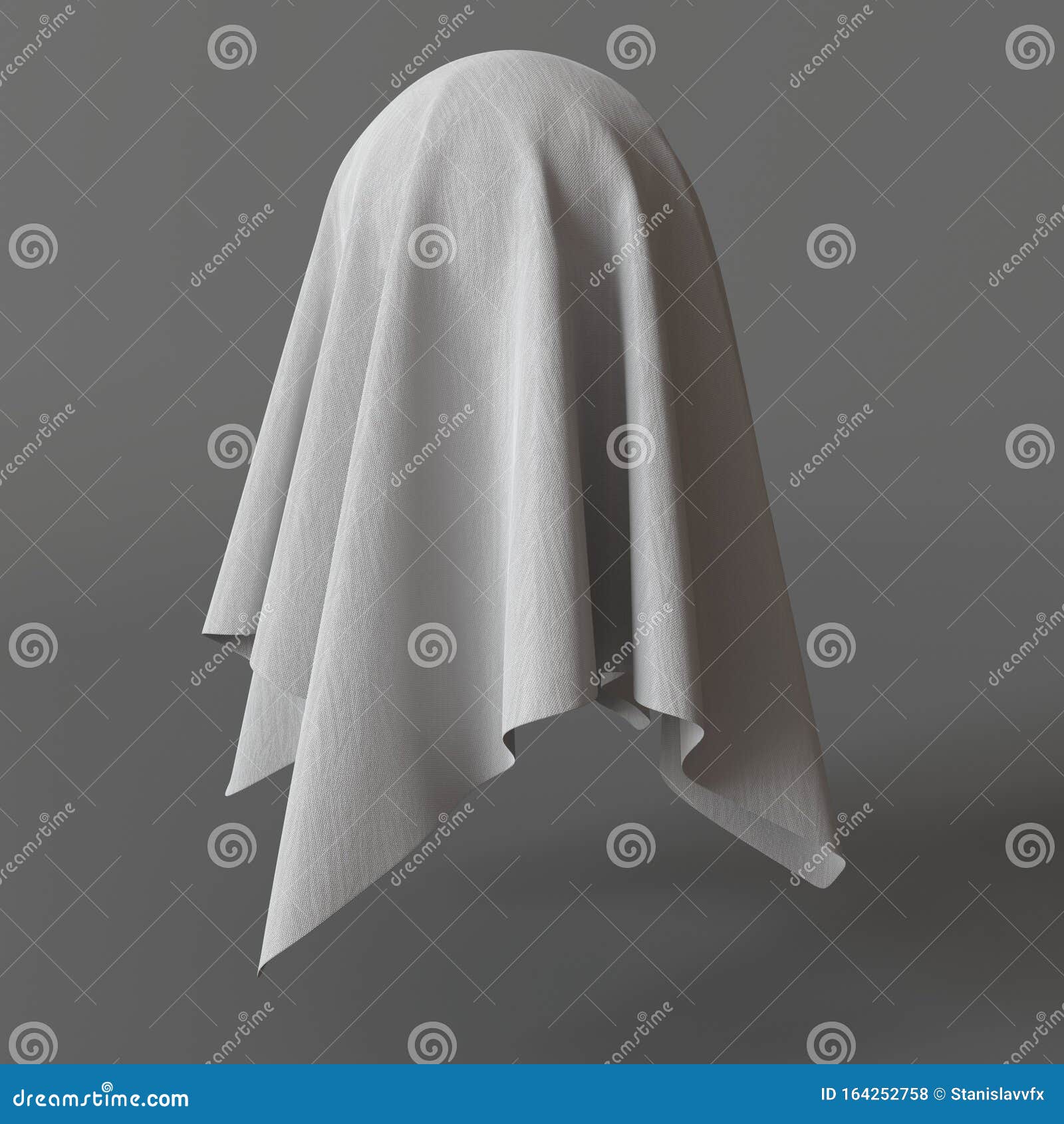 Flying Cloth on Invisible Sphere Stock Illustration - Illustration of ...
