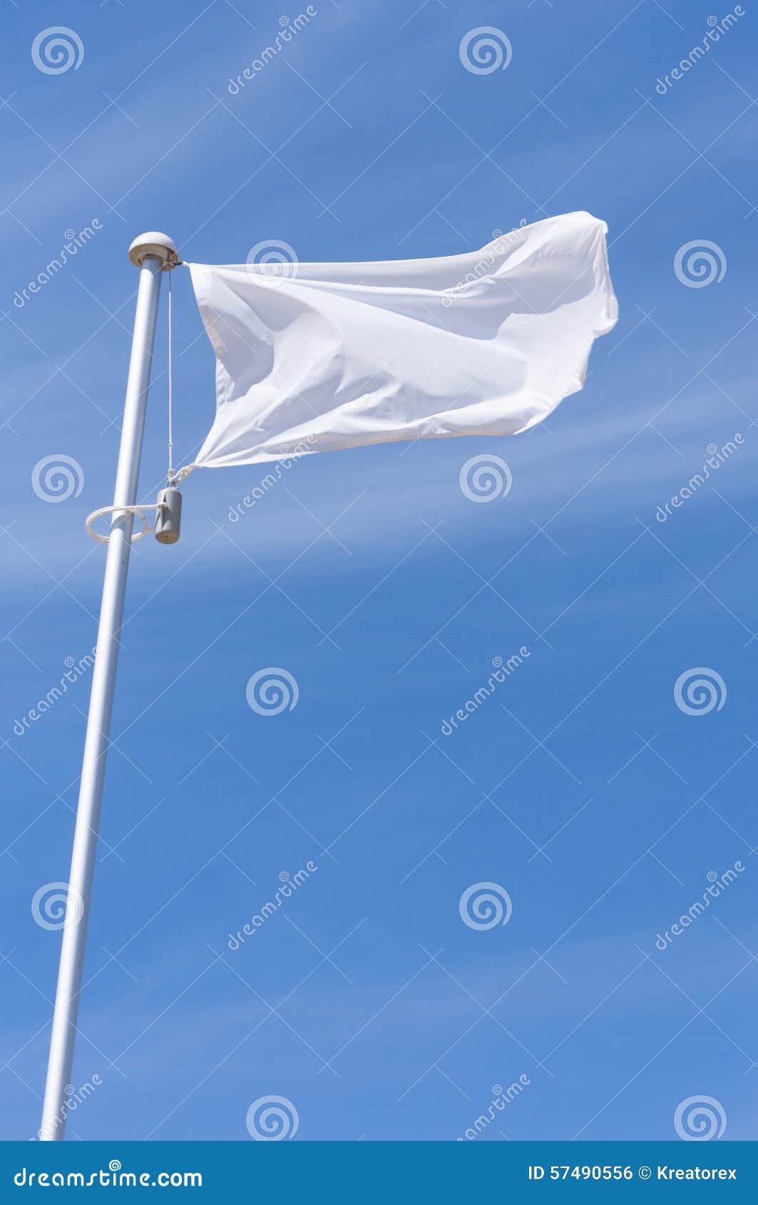 White flying flag stock photo. Image of pole, horizontal - 57490556