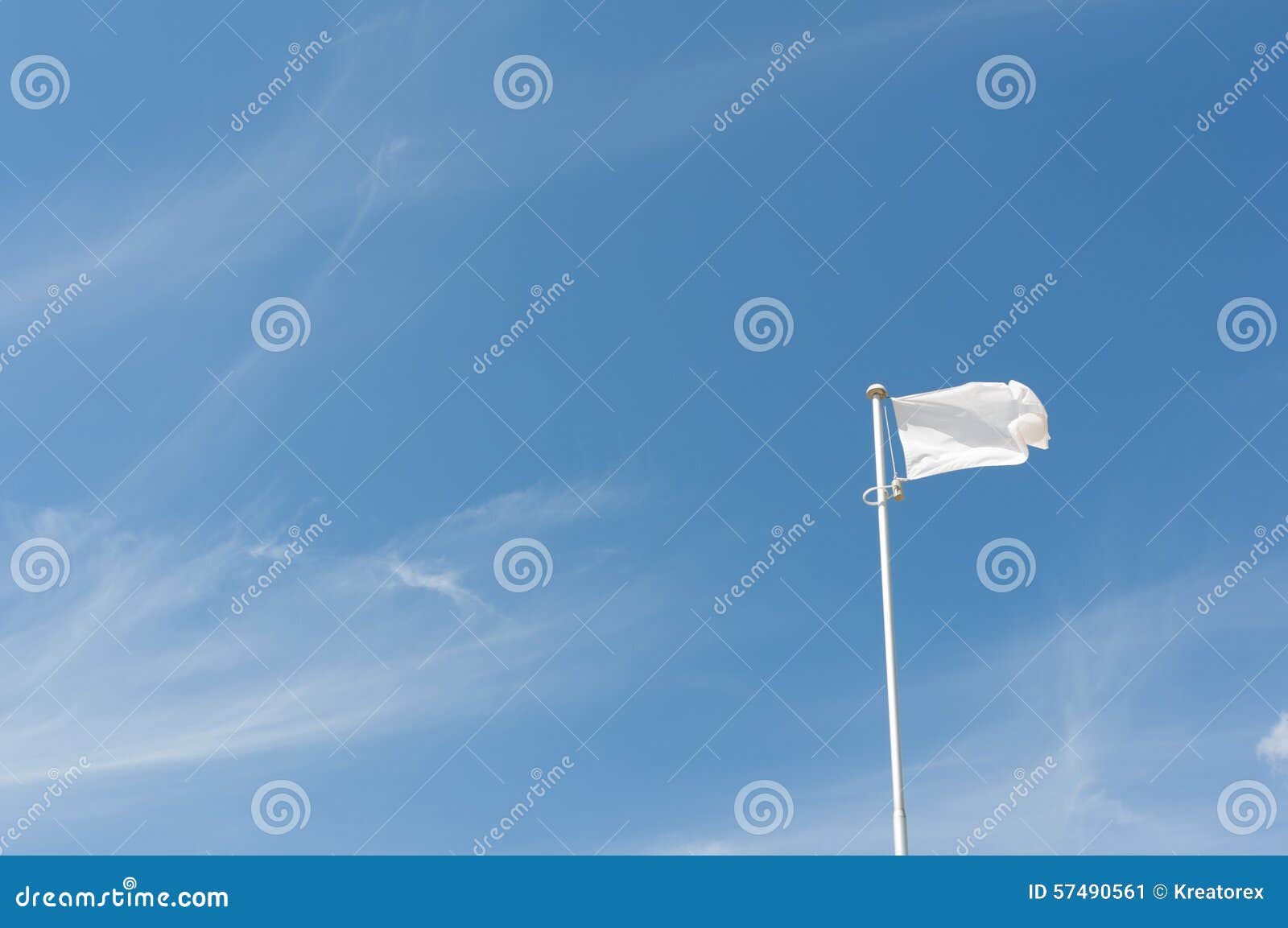 White flying flag stock image. Image of large, empty - 57490561