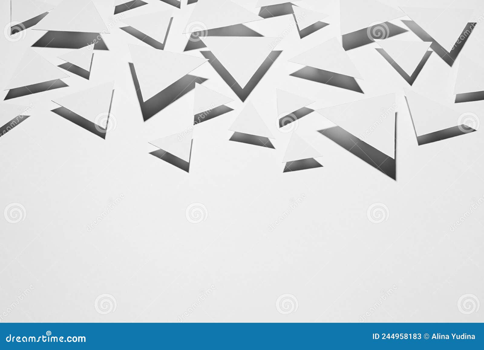 White Flying Triangles Geometric Pattern in Hard Light with Strict ...