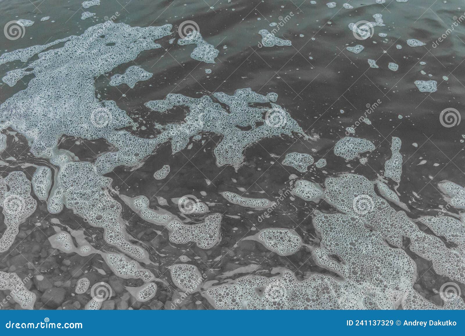 White Foam Abstract Natural Foamy Pattern on the Surface of the Water ...