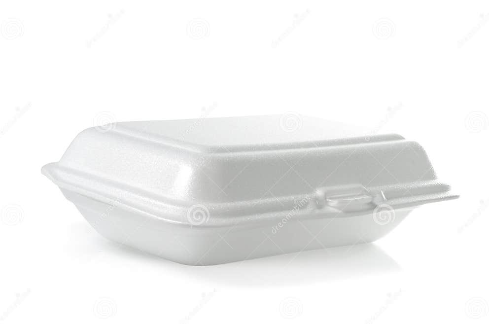 White Foam Box Isolated on White Use for Multipurpose: Clipping Path ...
