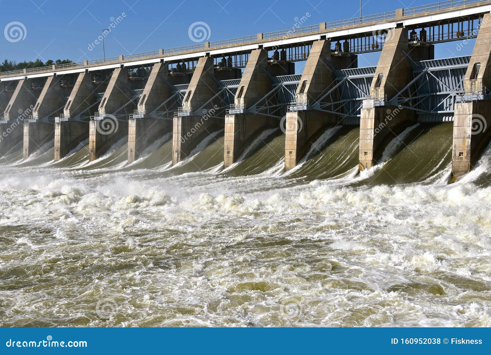 White Foam Created from Water of Dam Spillways Stock Photo - Image of ...
