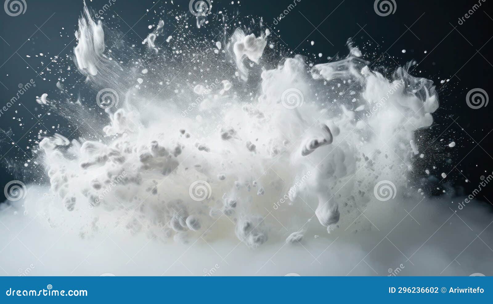 White Foam Explosion on Blue Background Stock Photo - Image of surreal ...