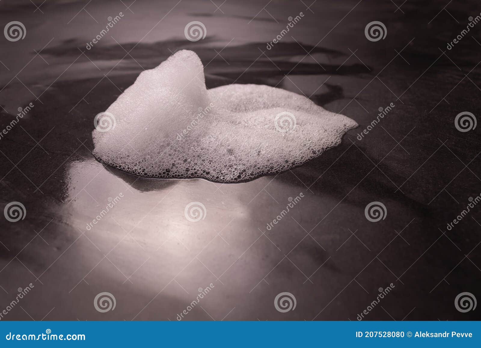 White Foam and a Puddle Around it Stock Photo - Image of beauty, white ...