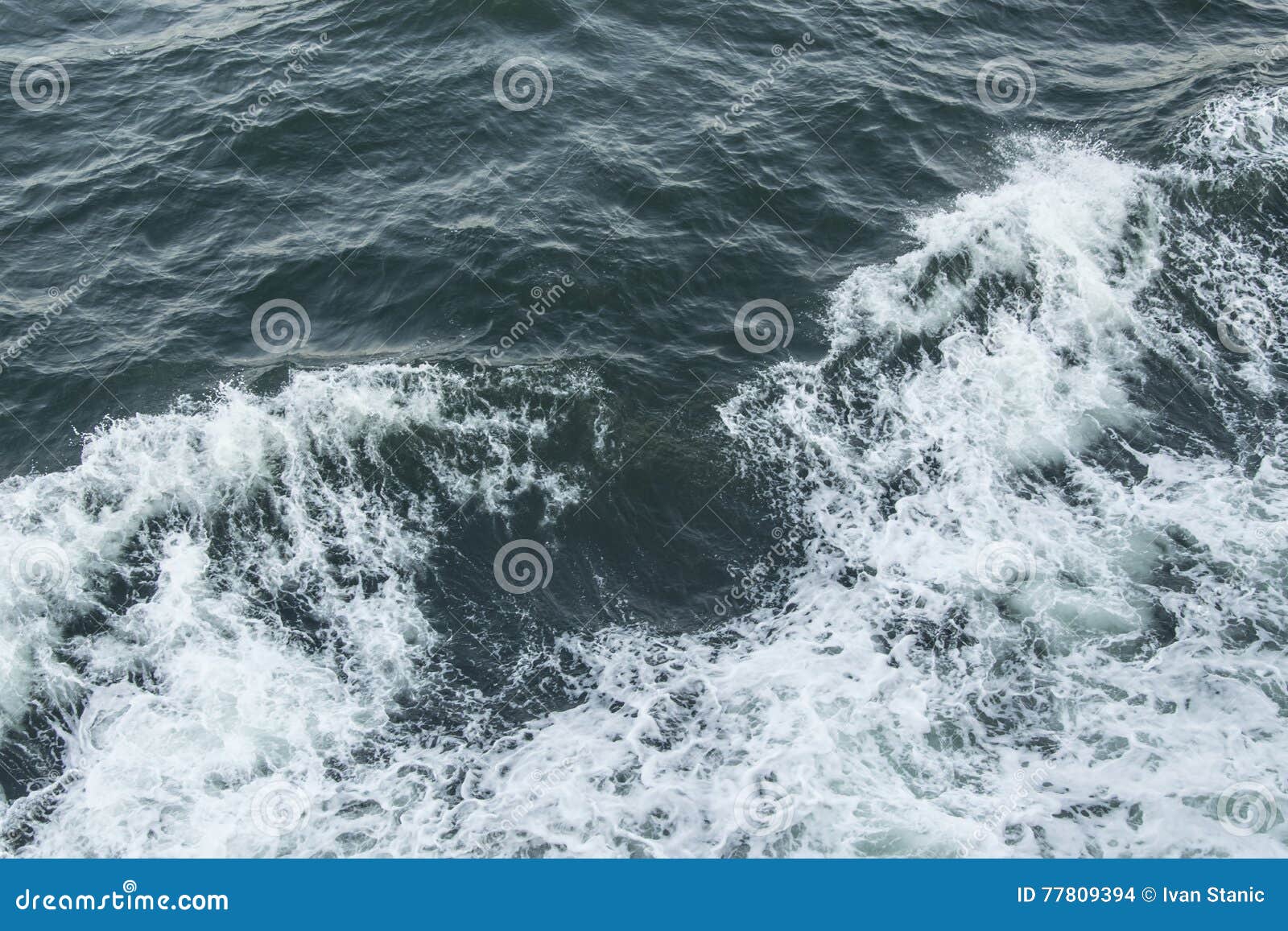 White Foam Waves on the Rough Sea Stock Photo - Image of rough, water ...