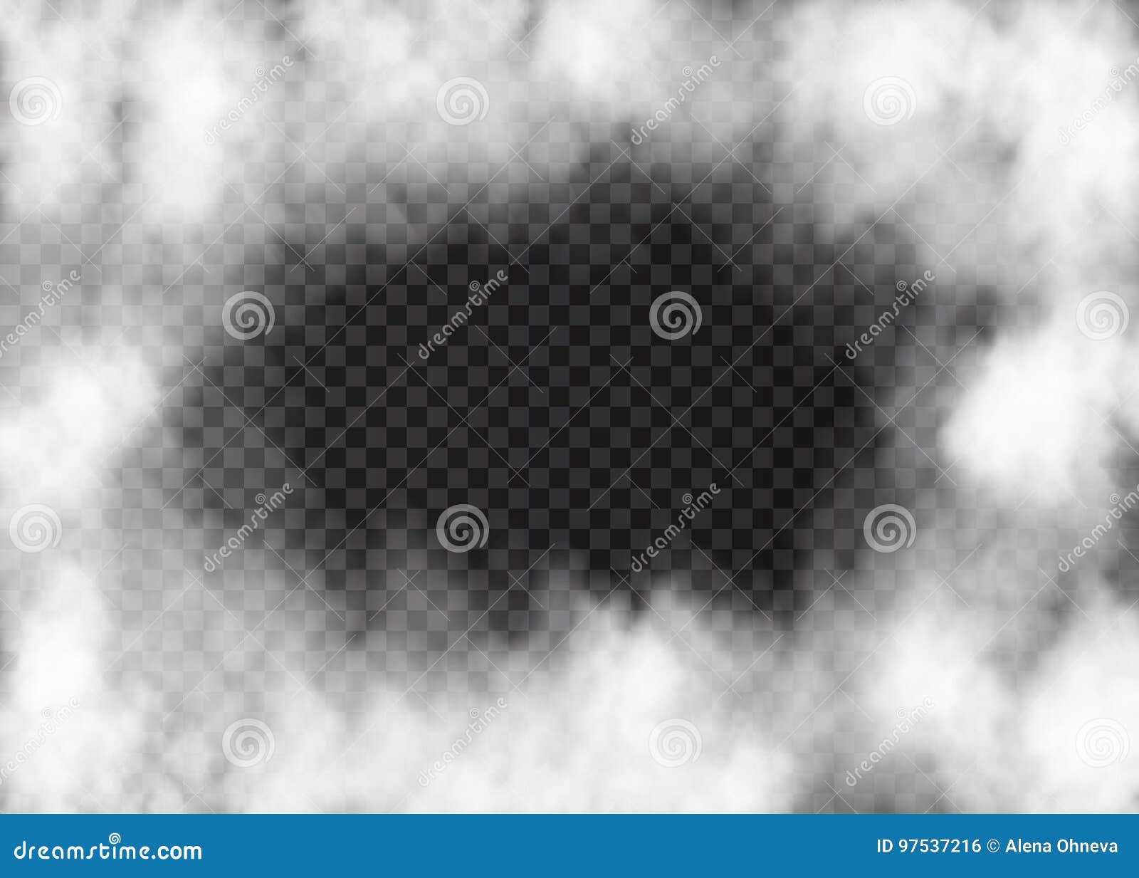 White Fog Frame on Transparent Background. Stock Vector - Illustration ...