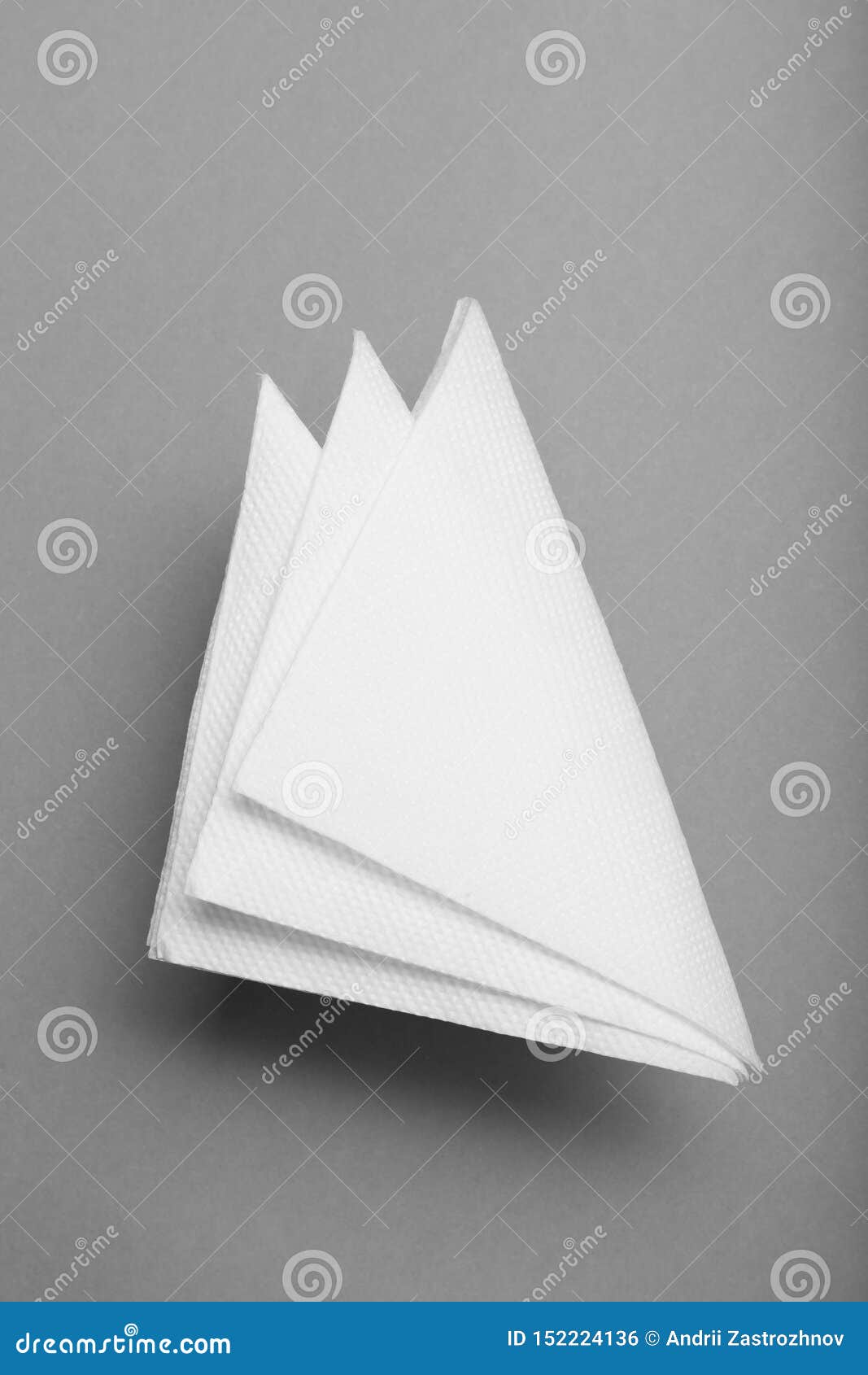 White Folded Paper Serviette, Bar Napkin Stock Photo - Image of ...
