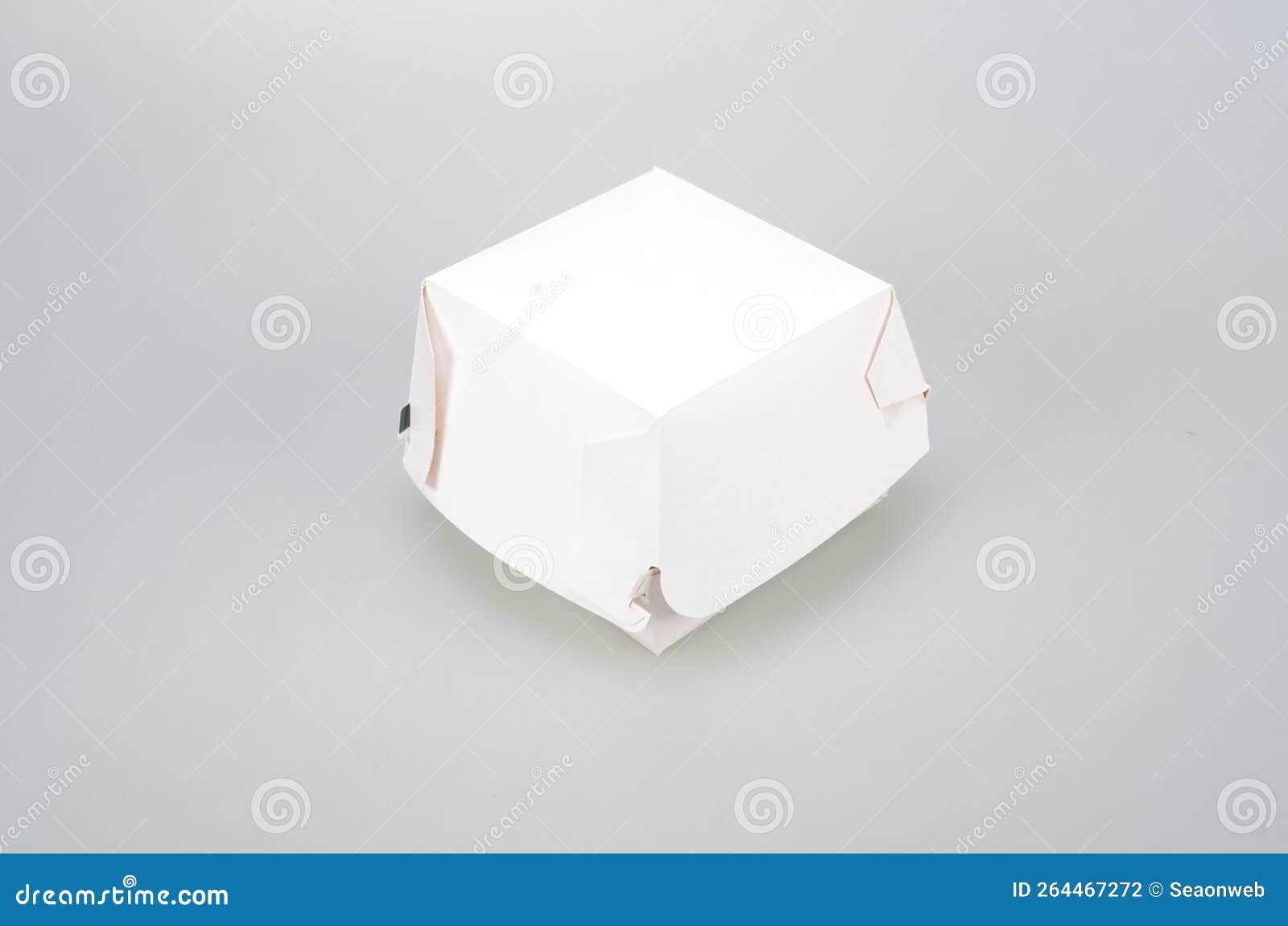 White Food Box, Packaging for Hamburger, Lunch Stock Photo - Image of ...