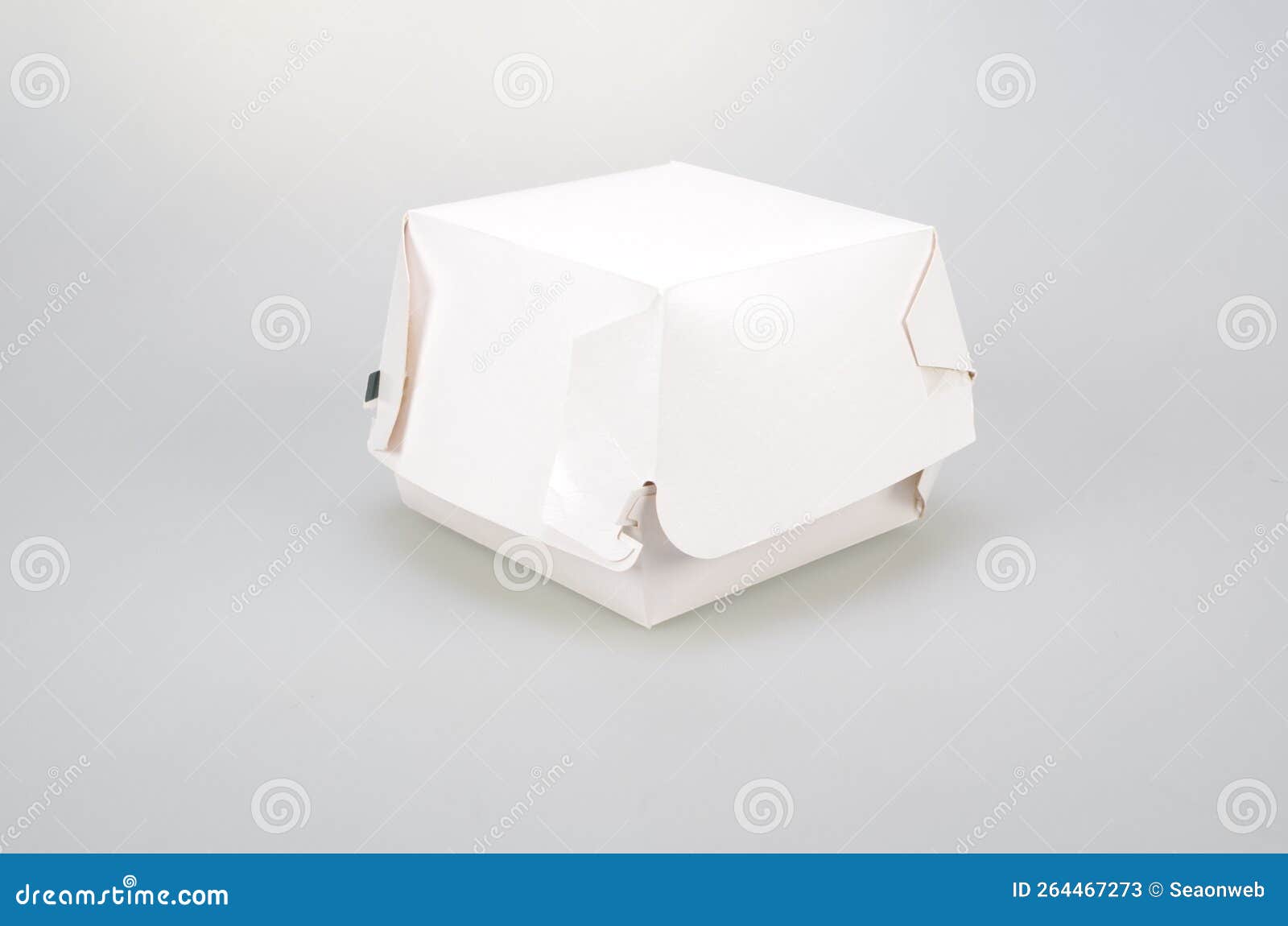White Food Box, Packaging for Hamburger, Lunch Stock Image - Image of ...