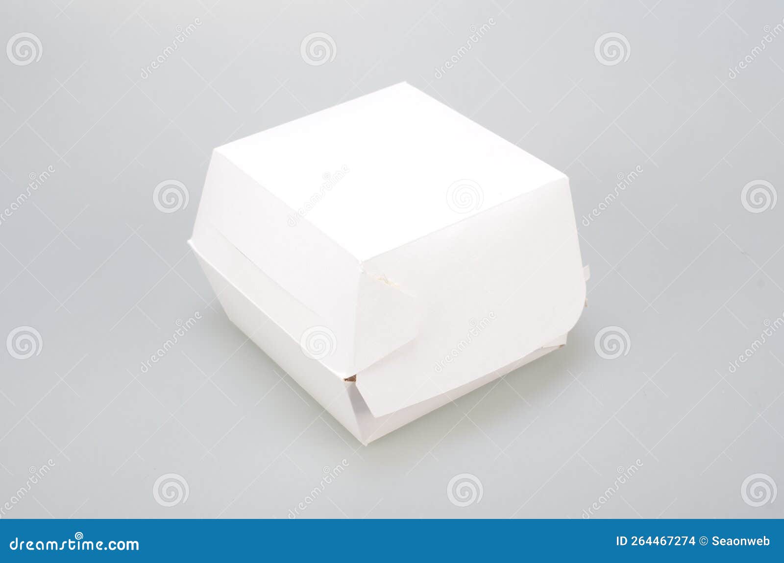 White Food Box, Packaging for Hamburger, Lunch Stock Photo - Image of ...