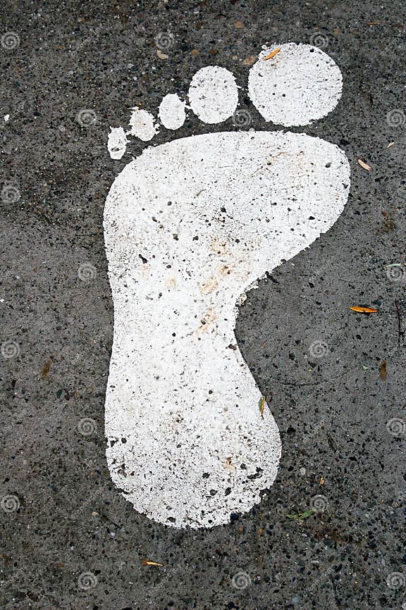 White footprint stock image. Image of forward, walk, shape - 4618543