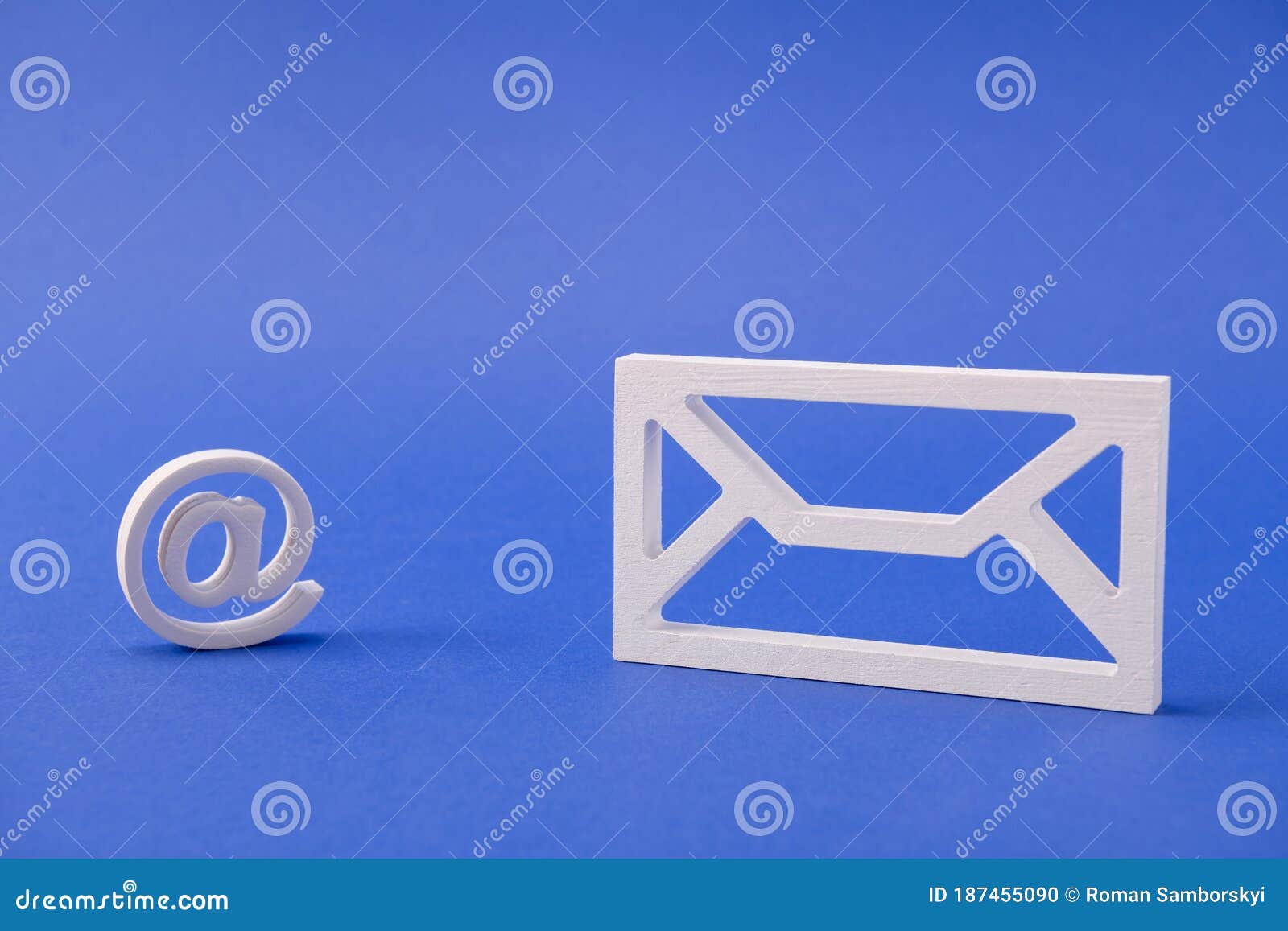 White Form Figure of Mail Box Inbox Outbox Get Receive Send Message ...