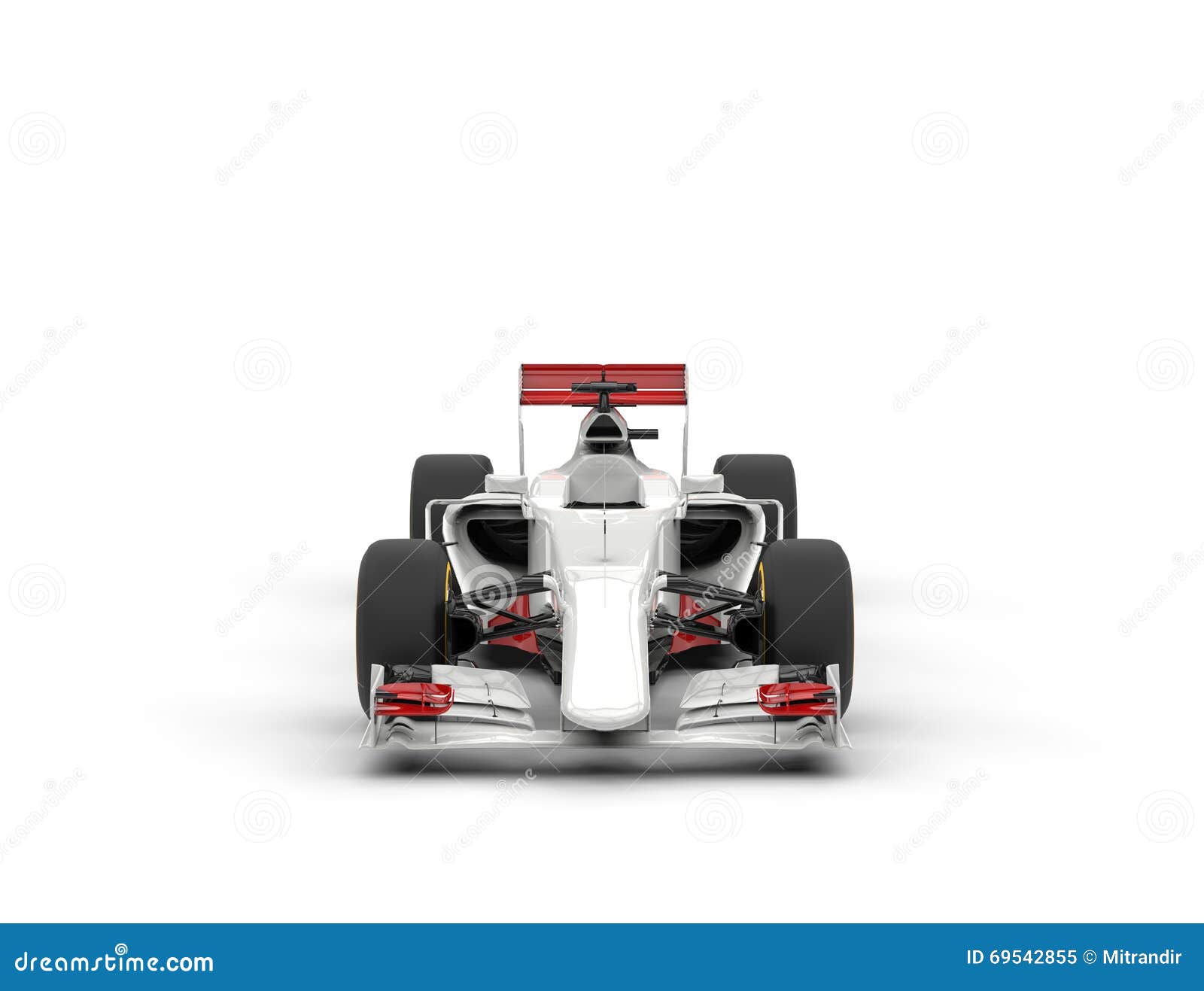 White Formula One Car - Front View Stock Image - Image of super, drive ...