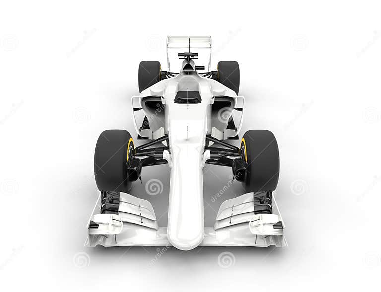 White Formula One Car - Front View Stock Photo - Image of formula ...