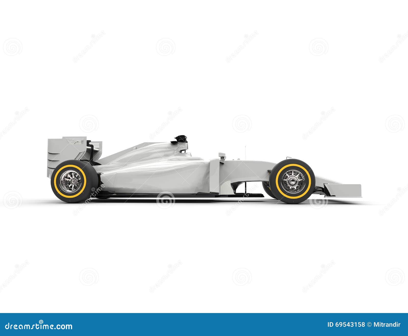 Formula One Race Car Side View