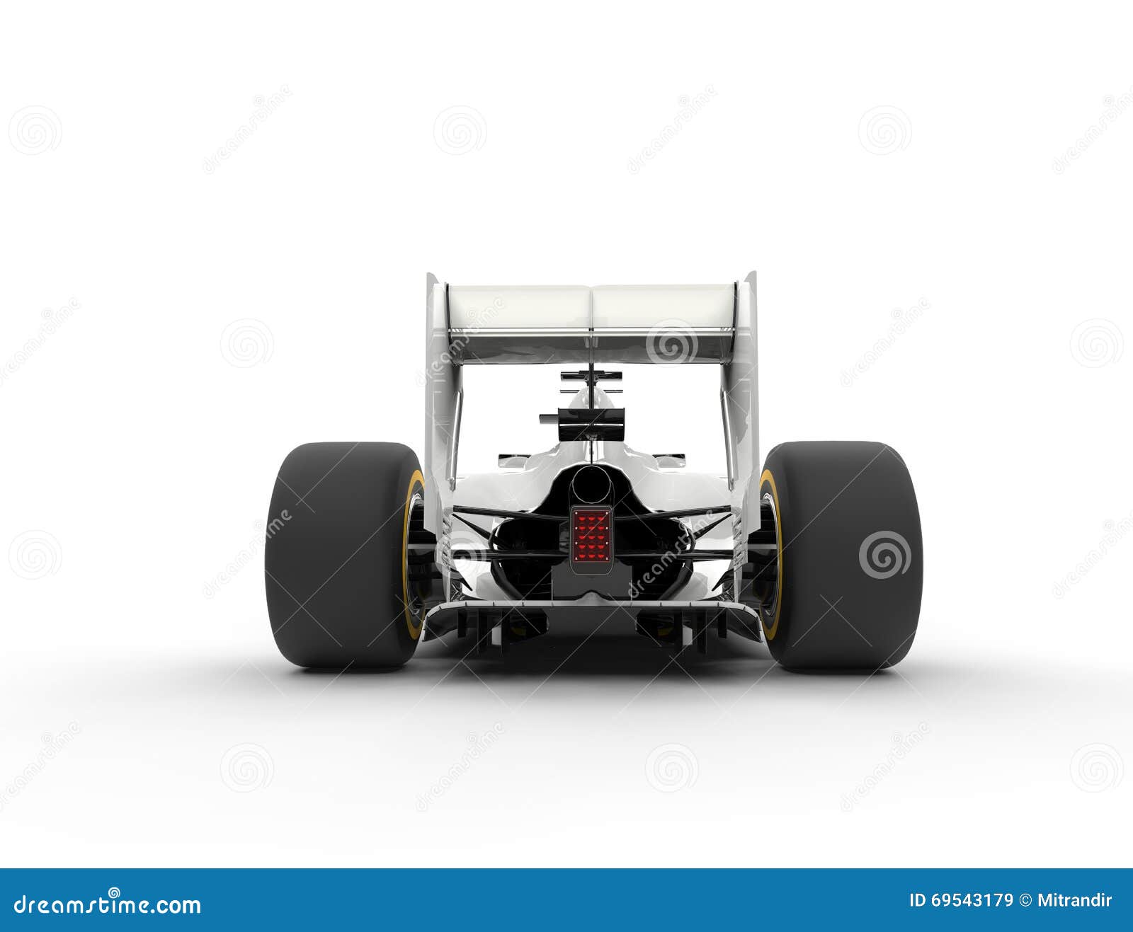White Formula One Car - Tail View Stock Image - Image of competition ...